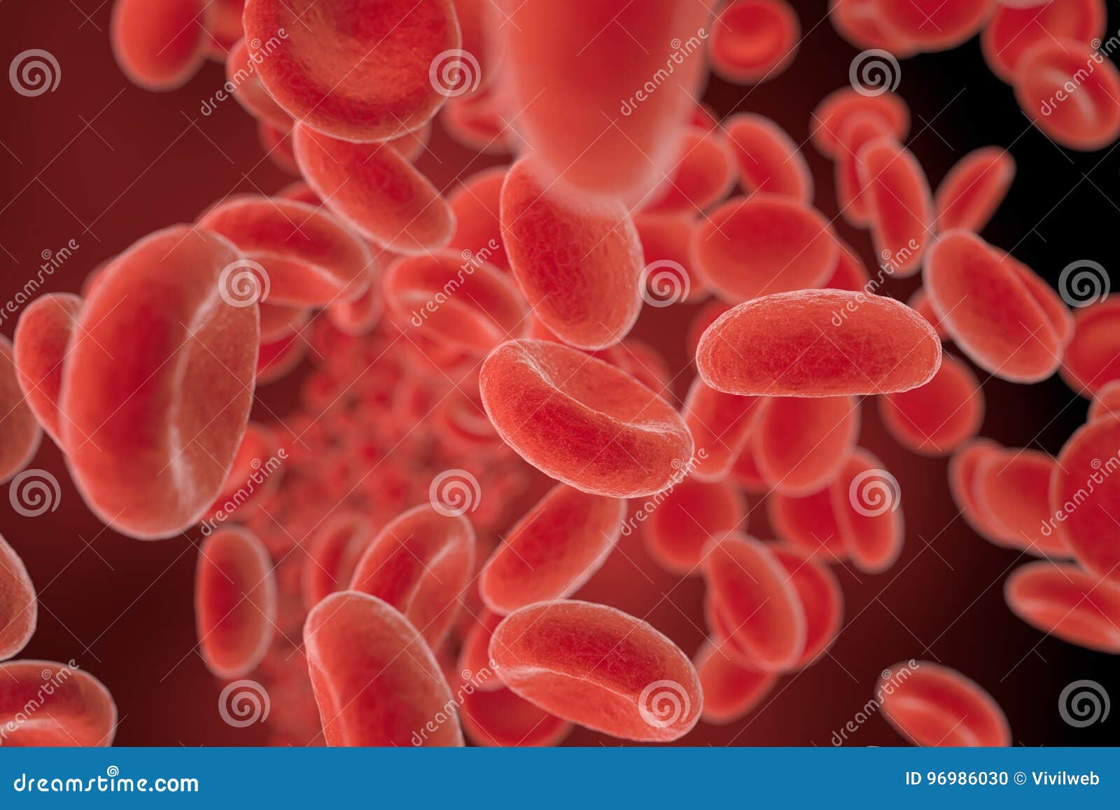 Red blood cells flowing stock illustration. Illustration of blood ...