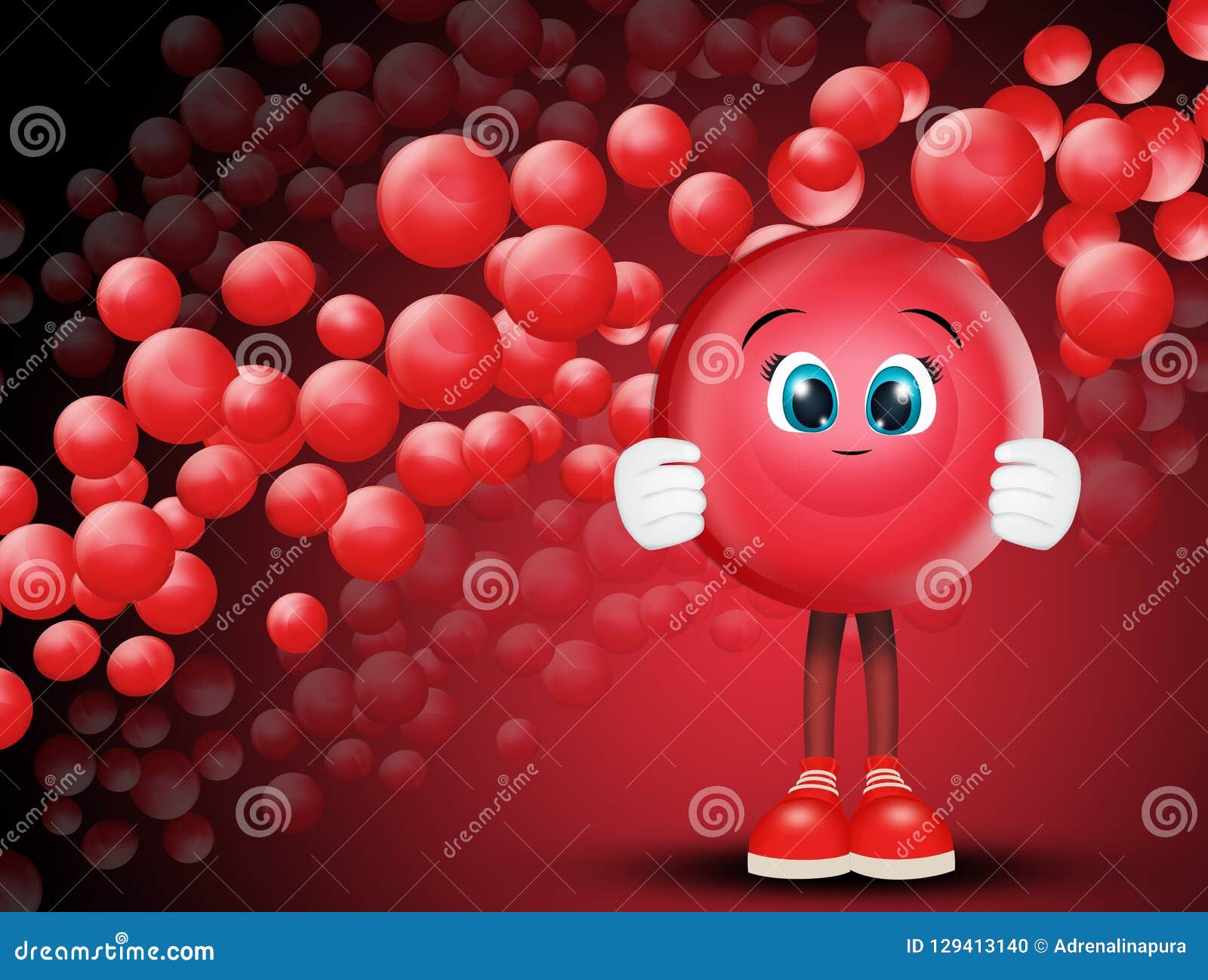 Red blood cells stock illustration. Illustration of cells - 129413140