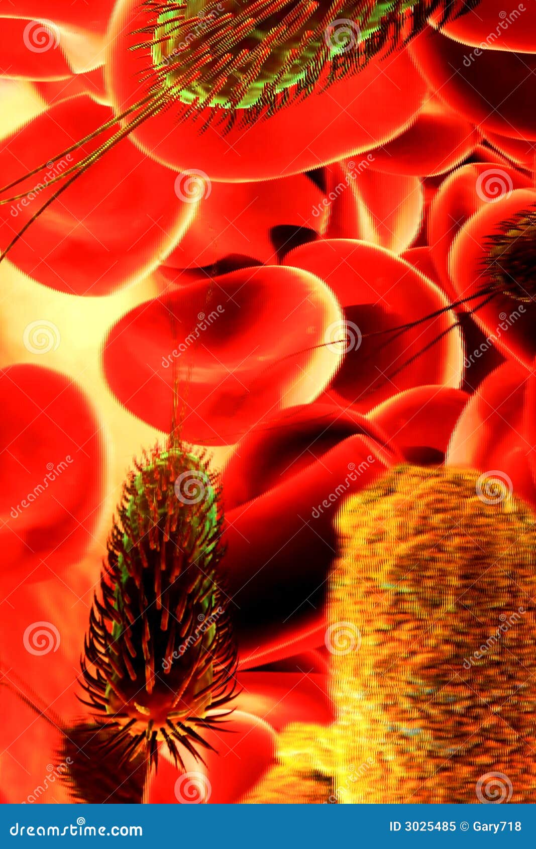 Red blood cells and germs stock image. Image of isolated - 3025485