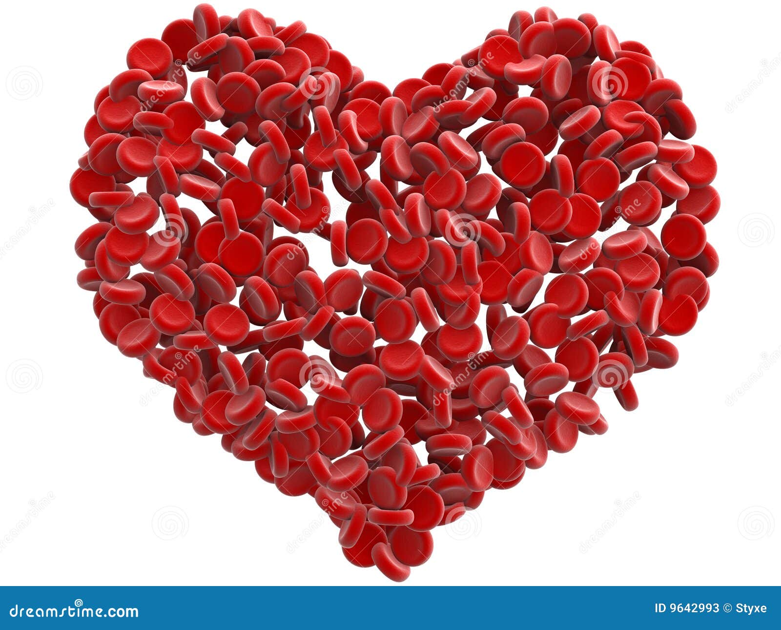 Red blood cells heart stock illustration. Illustration of color - 9642993