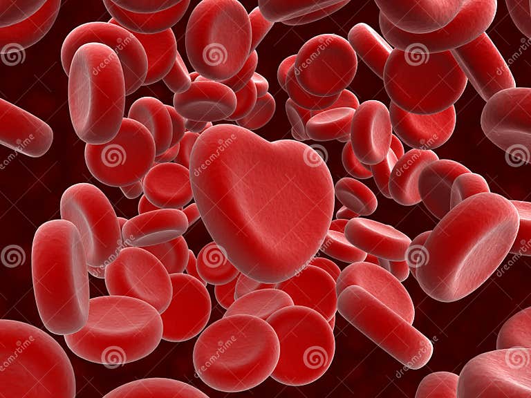 Red blood cells heart stock illustration. Illustration of horizontal ...