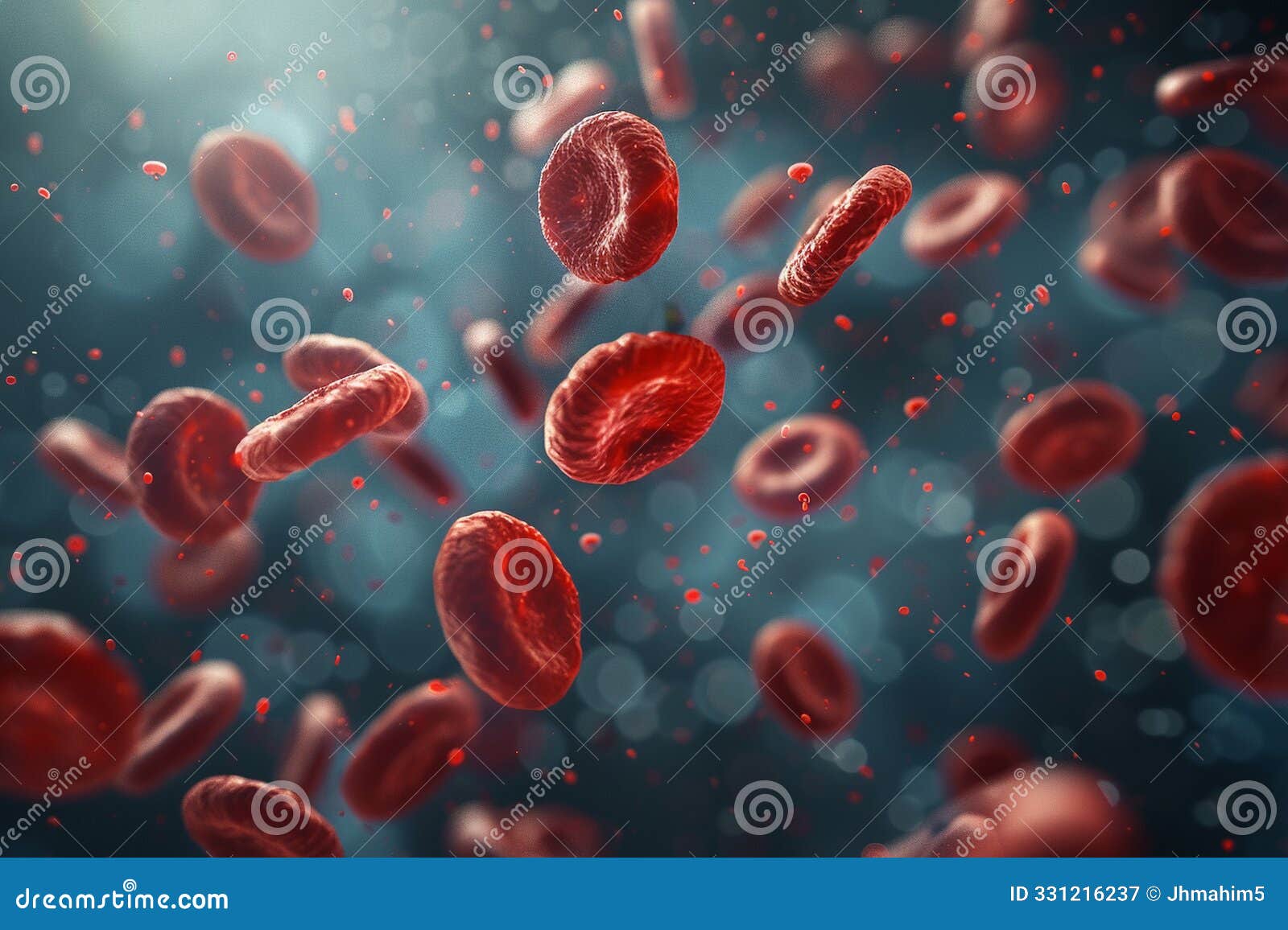 Red Blood Cells in Motion stock illustration. Illustration of structure ...
