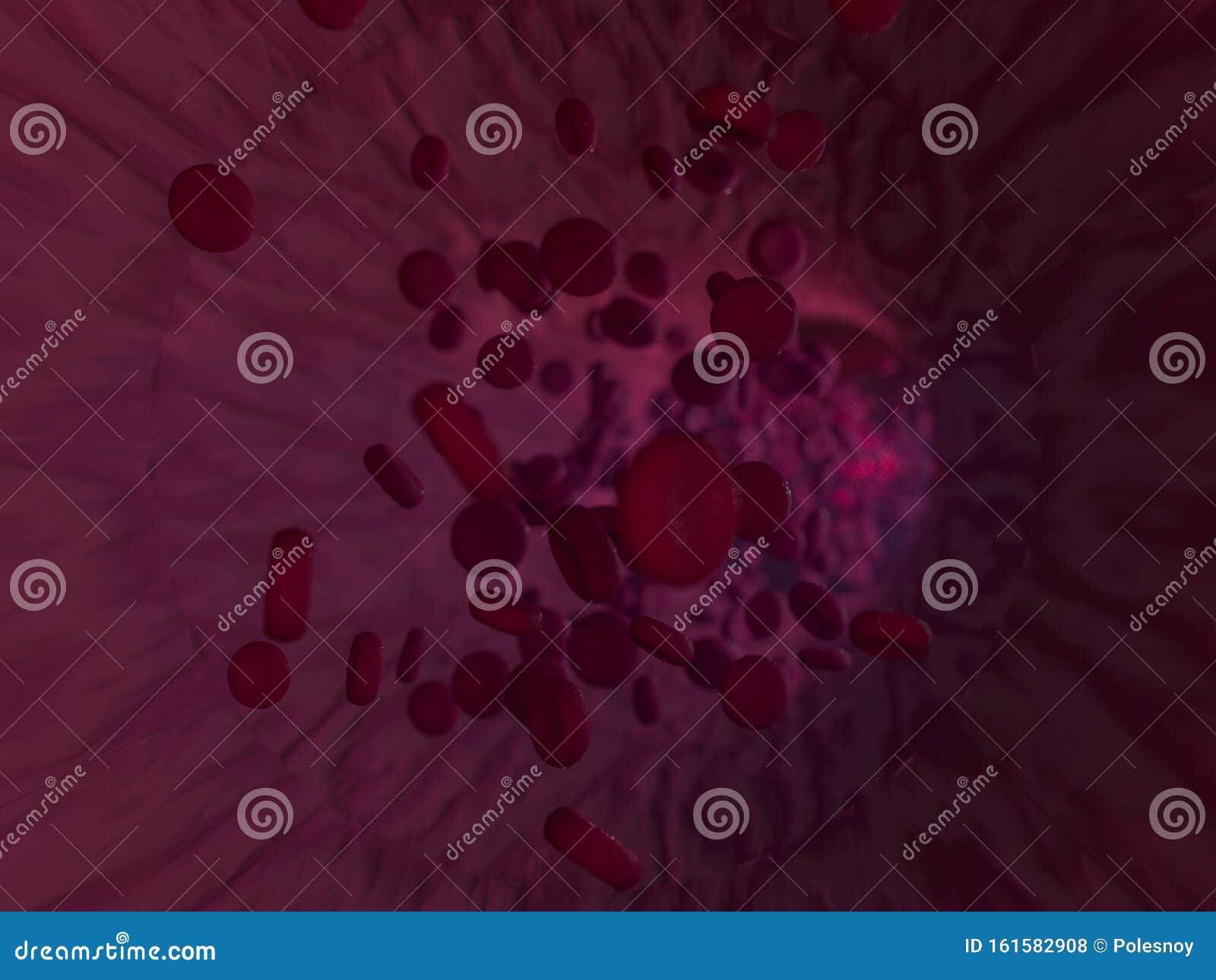 Red Blood Cells. Scientific Illustration Bloodstream Stock Illustration ...
