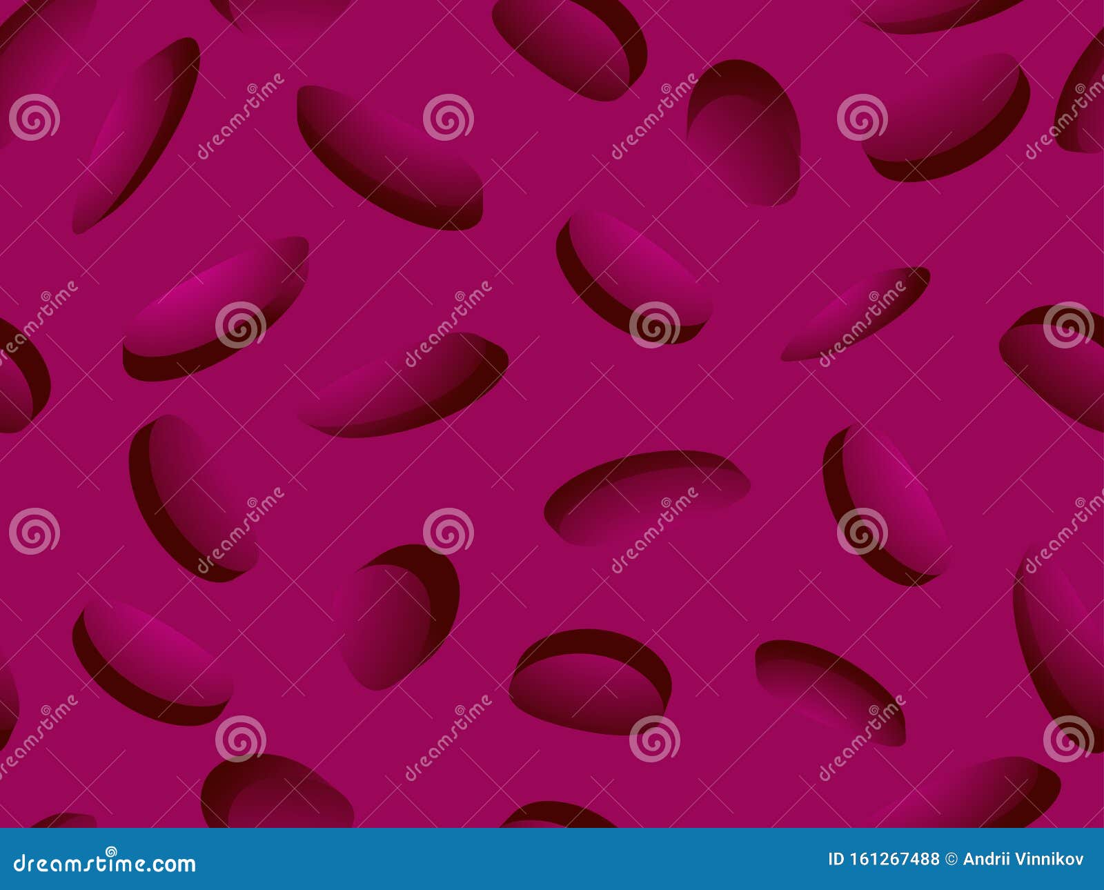 Red Blood Cells Seamless Pattern. Blood Clot Under The Microscope ...