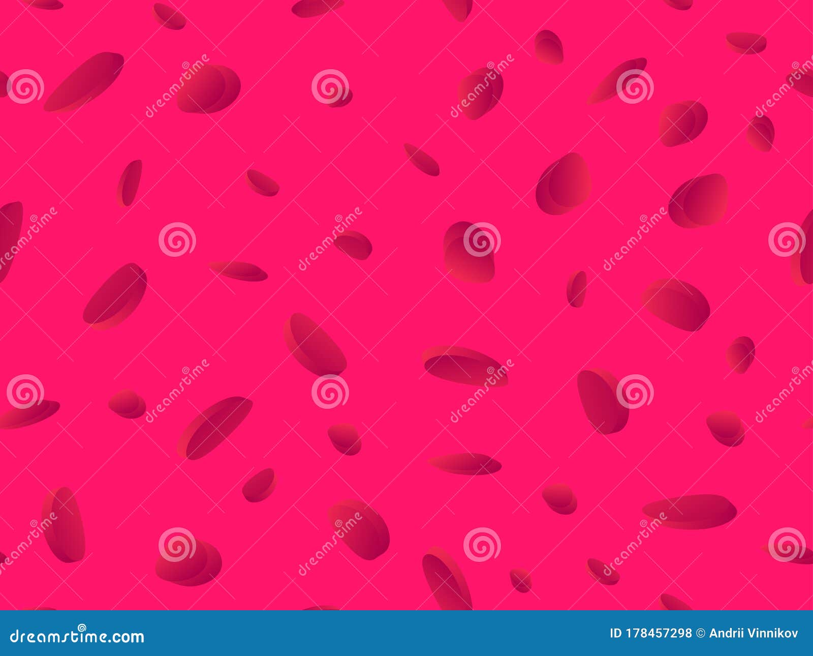 Red Blood Cells Seamless Pattern. Blood Clot Under The Microscope ...