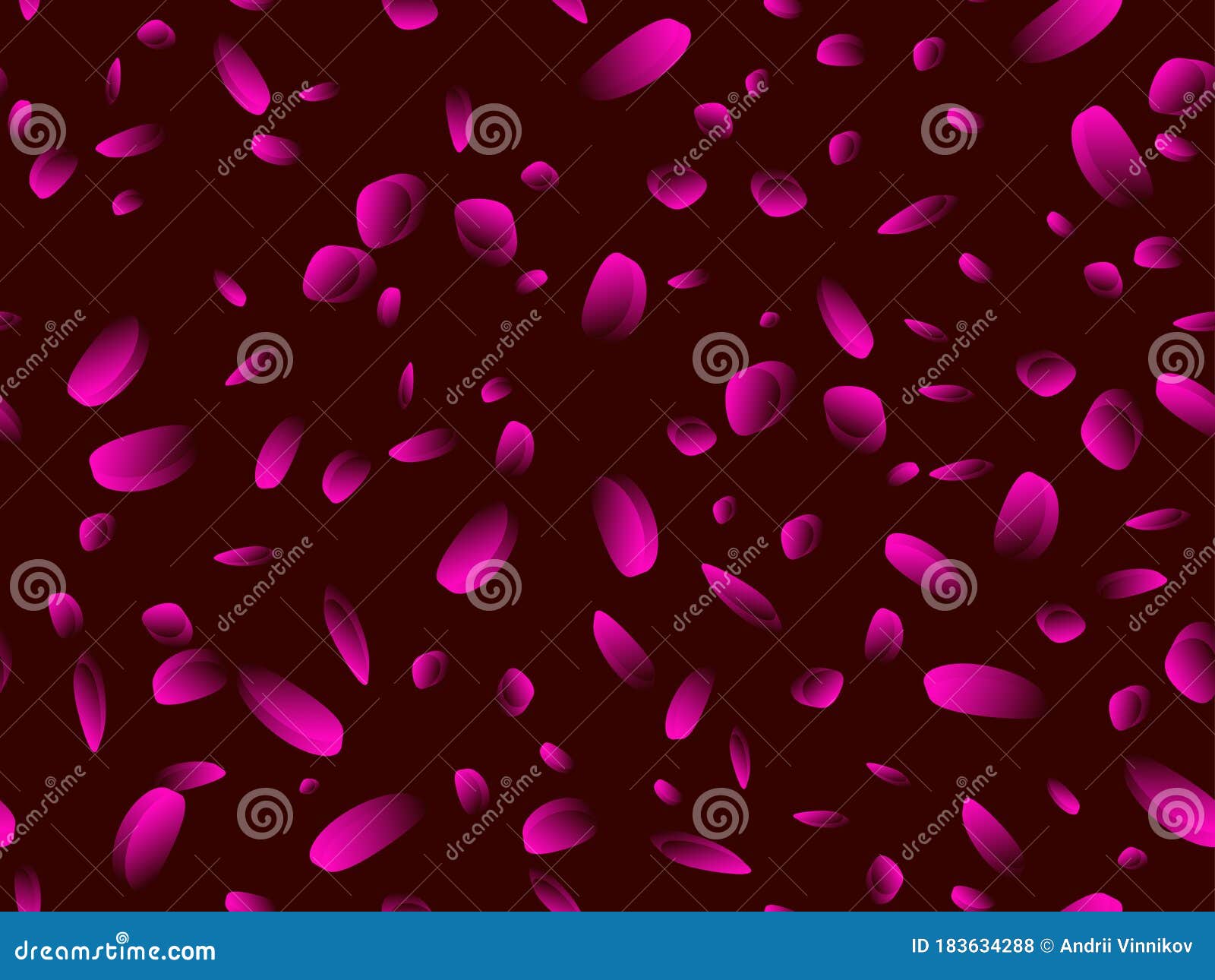 Red Blood Cells Seamless Pattern. Blood Clot Under the Microscope ...