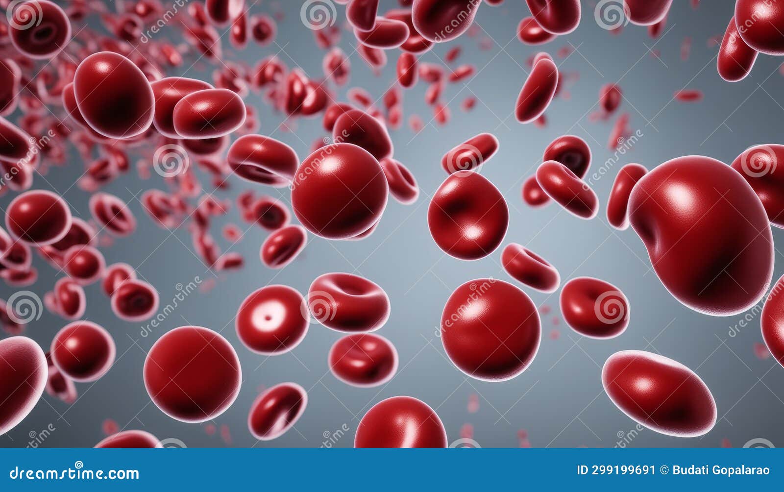 Red Blood Cells Swirl in a Dark Background Stock Illustration ...