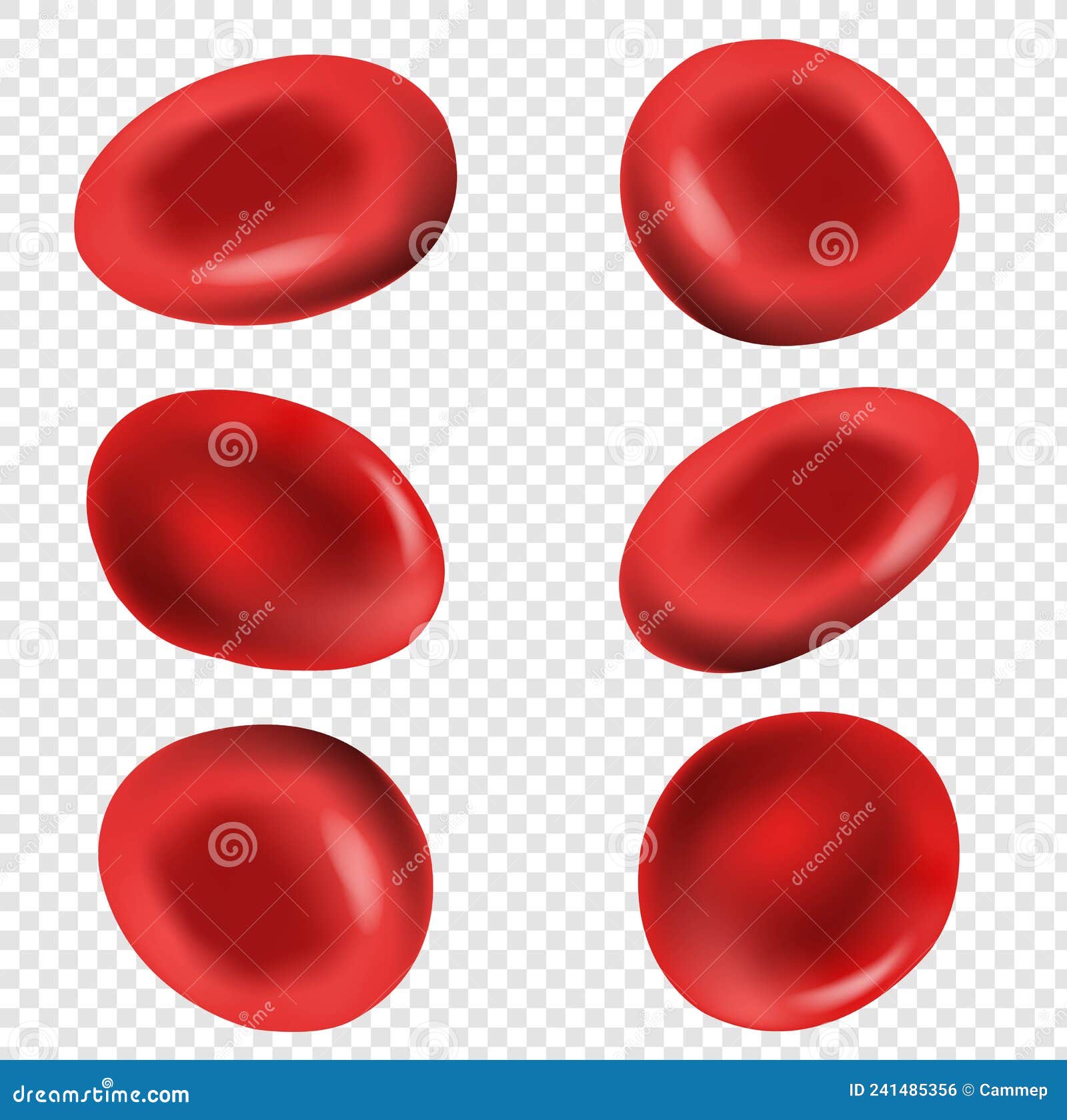 Red Blood Cells with Transparent Background Stock Vector - Illustration ...