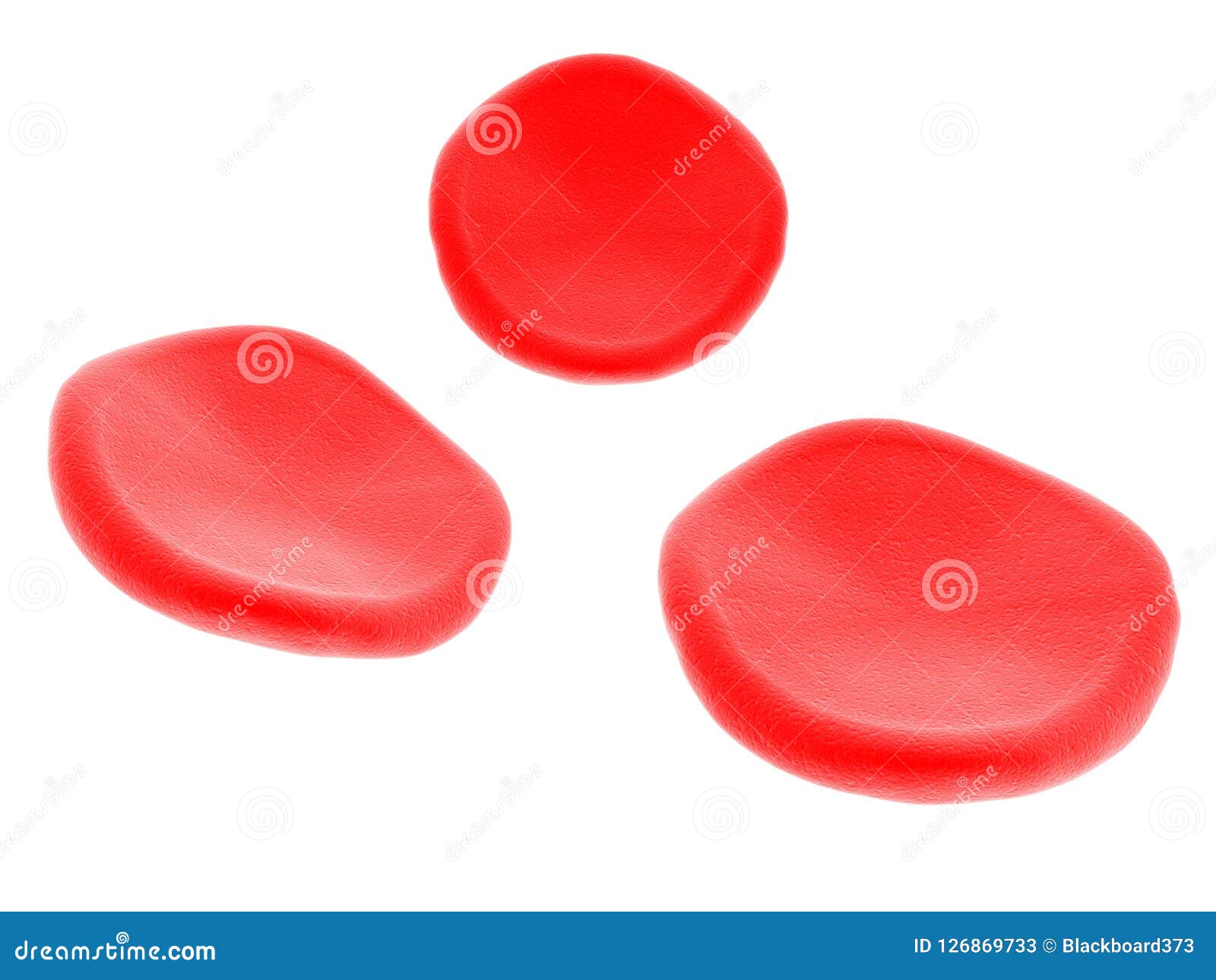 Red Blood Cells in White Background. 3d Render Stock Illustration ...