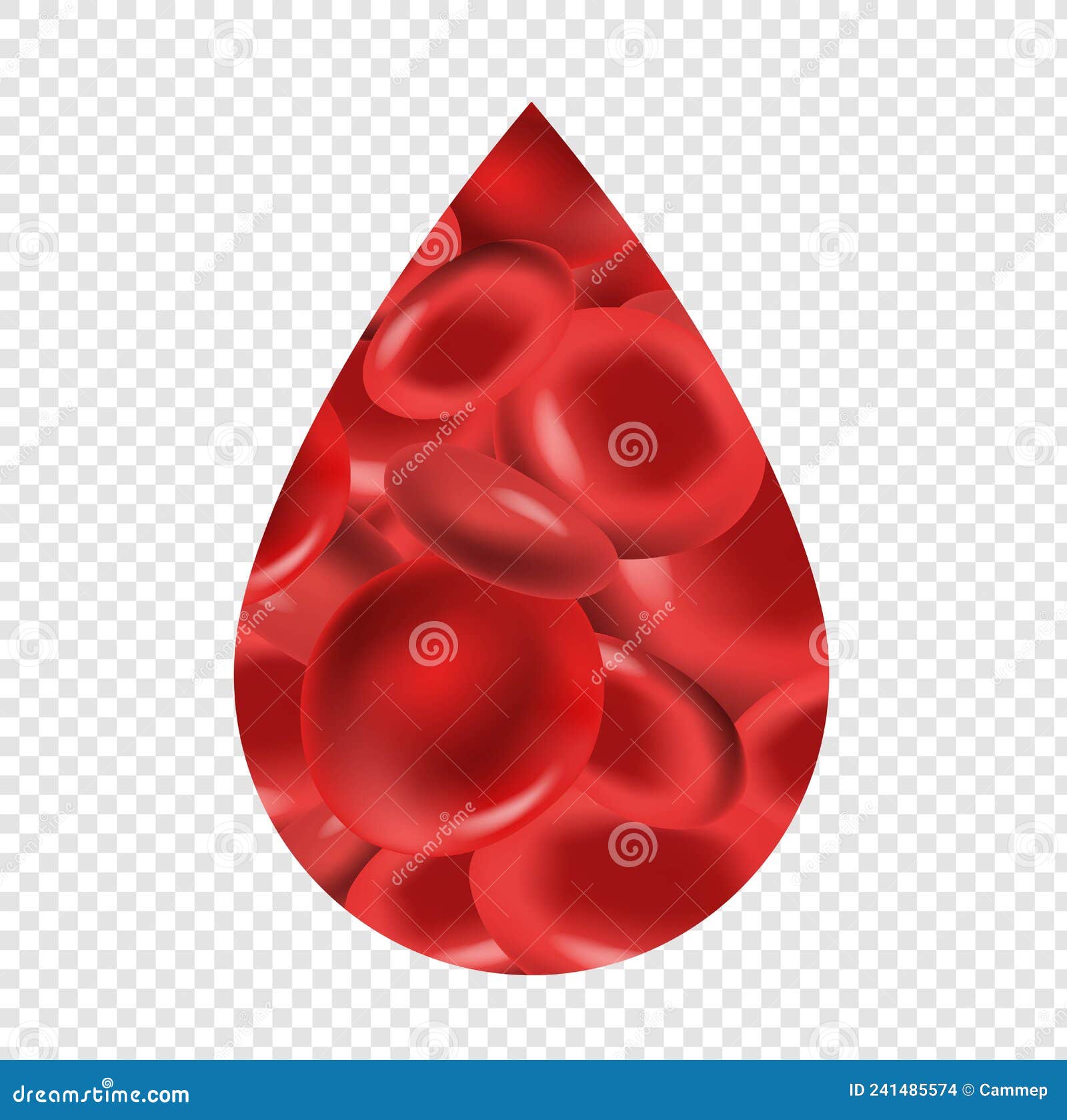 Red Blood Drop Icon Isolated Transparent Background Stock Vector ...