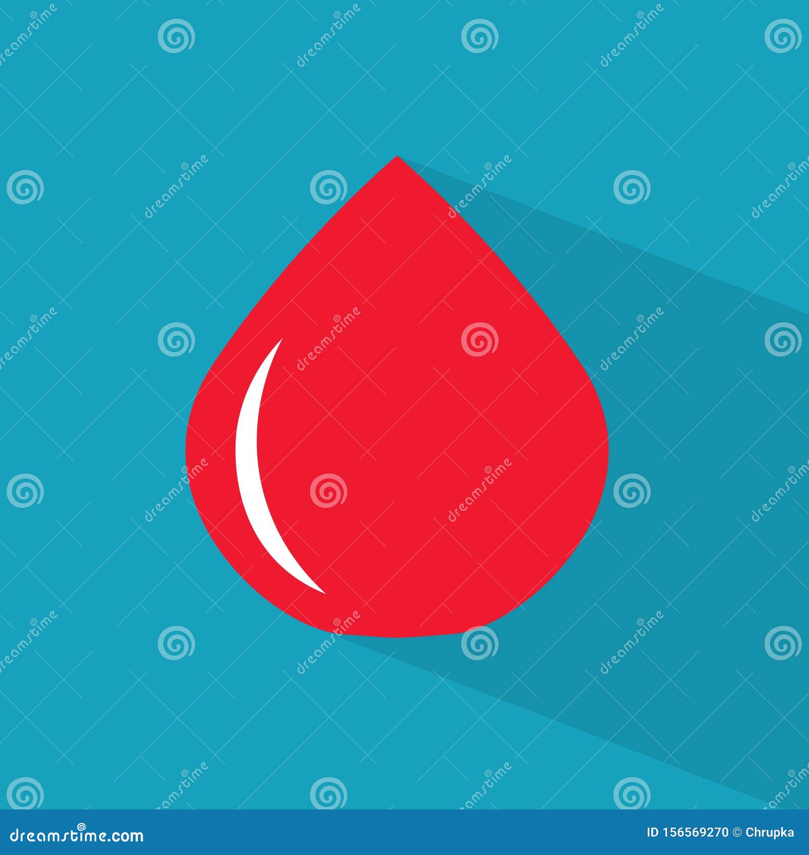 Red blood drop icon stock vector. Illustration of diagnostic - 156569270