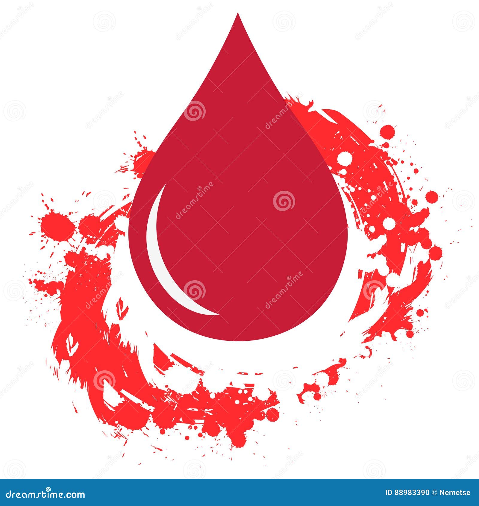 Red Blood drop stock vector. Illustration of life, abstract - 88983390