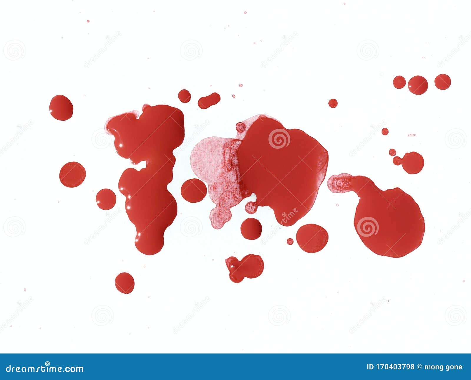 Red Blood Drops on a White Background Stock Photo - Image of white ...