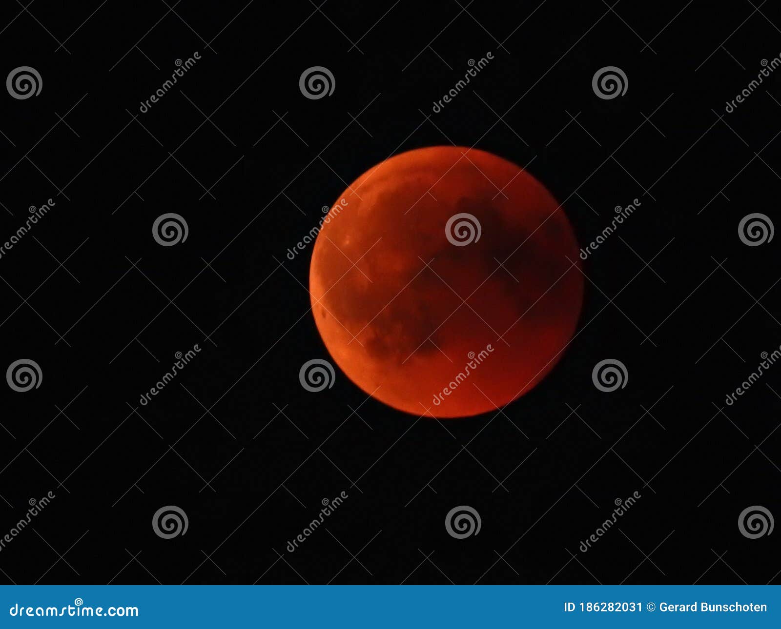 Red Blood Moon Dark Background Full Moon Supermoon Stock Image - Image ...