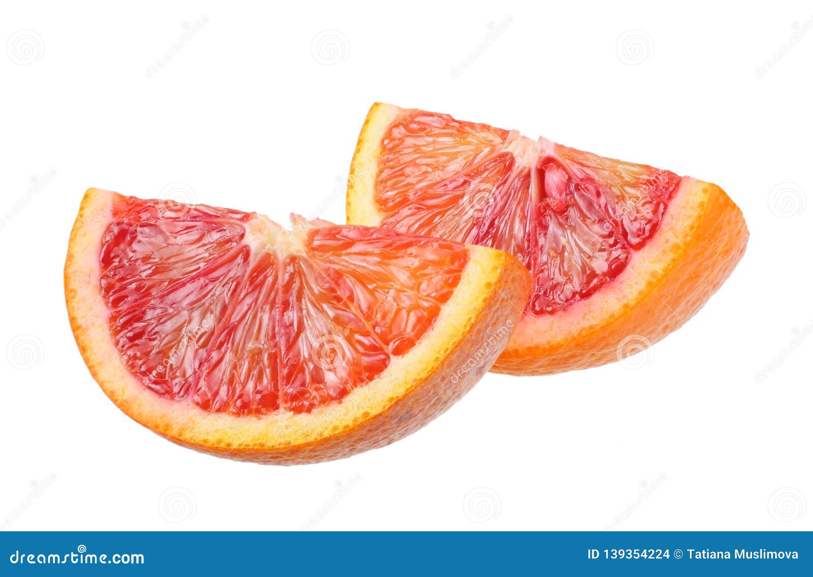 Red Blood Orange Fruit with Slices Isolated on White Background Stock ...