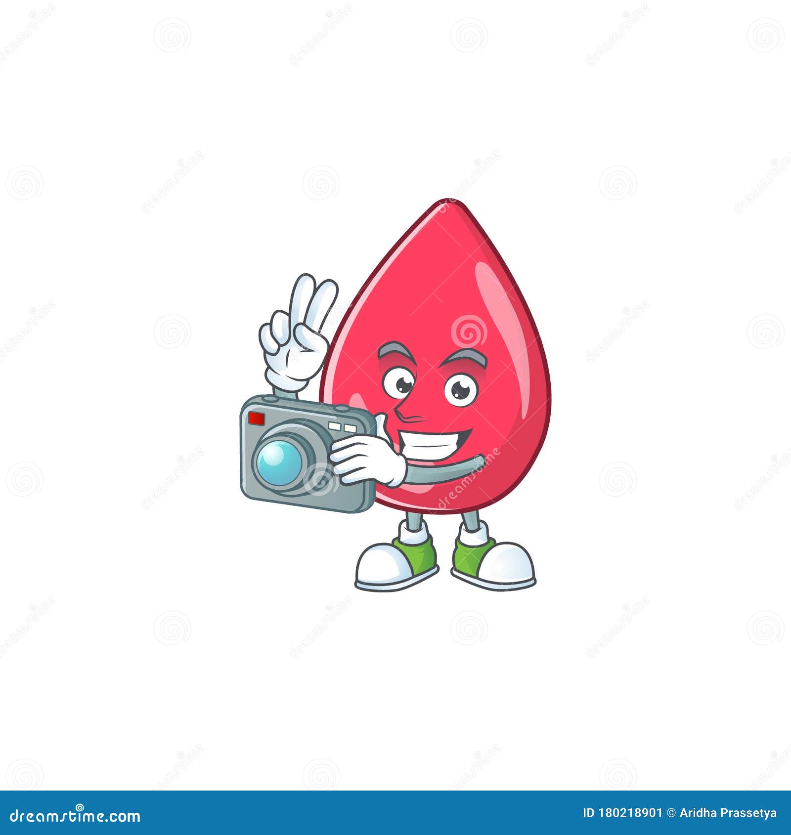 Red Blood Photographer Mascot Design Concept Using an Expensive Camera ...