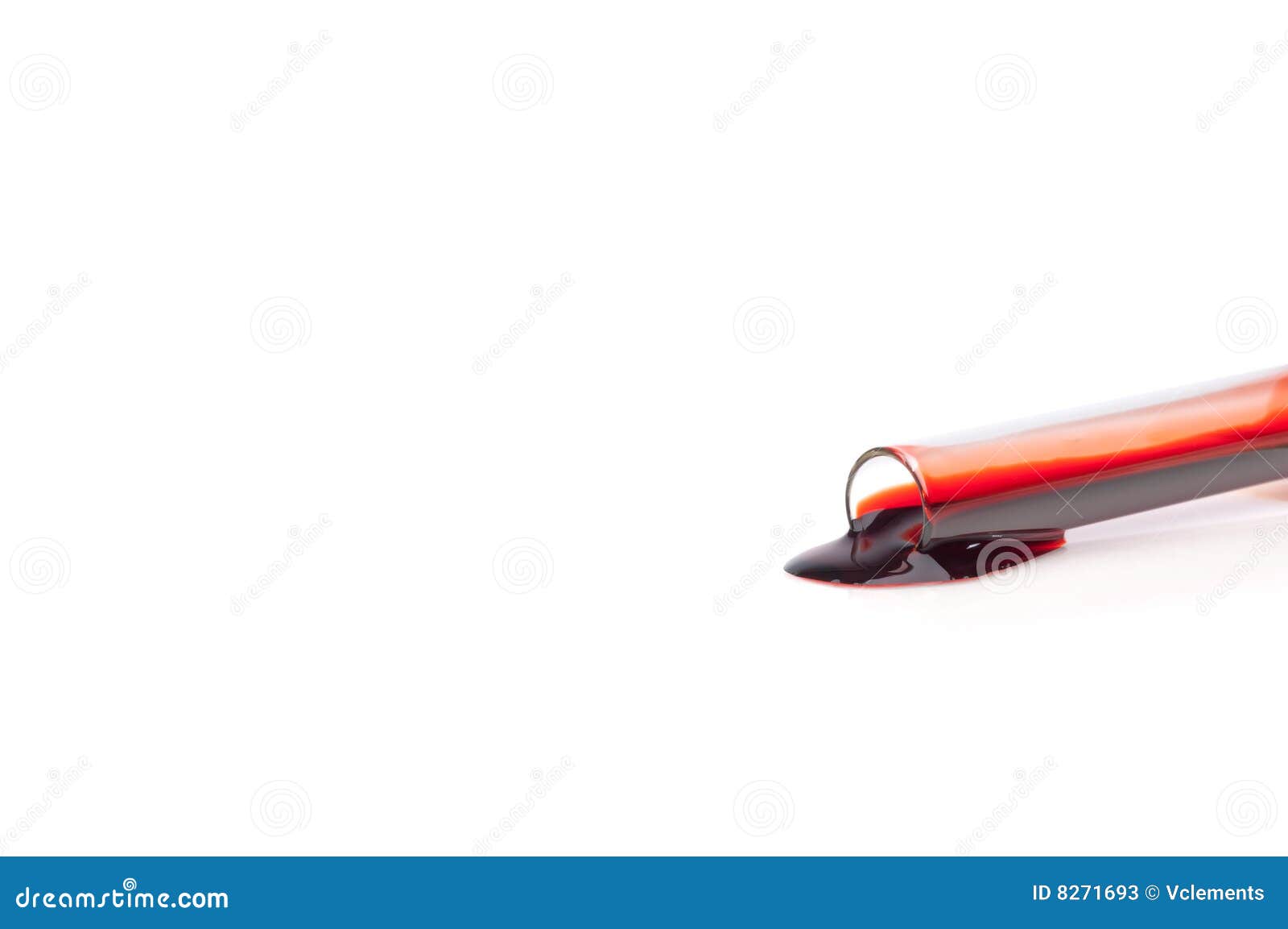 Red Blood Spilling from a Test Tube Stock Image - Image of reflection ...