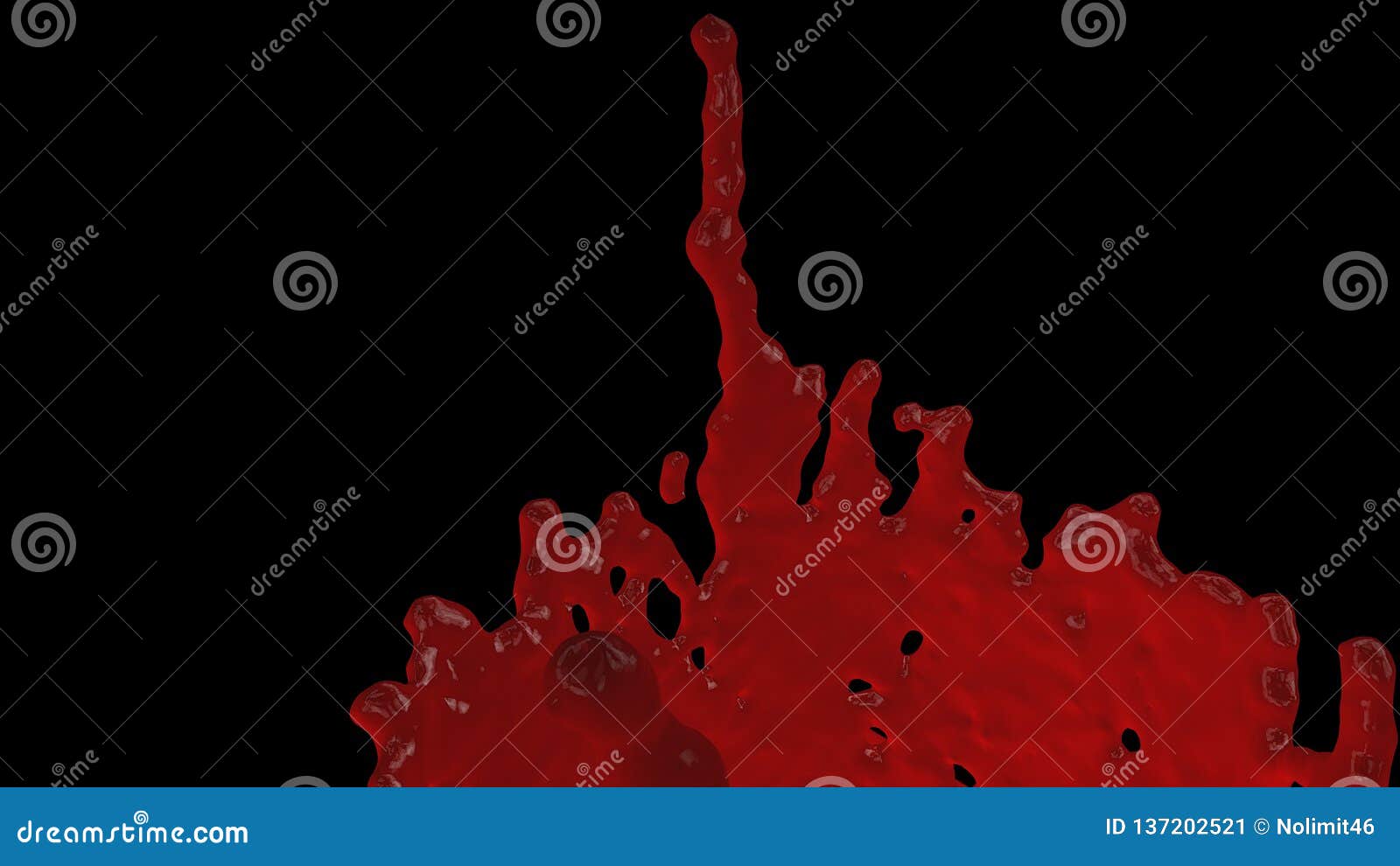 Red Blood Splash on Black - 3d Abstraction, Terrible Background, 3d ...