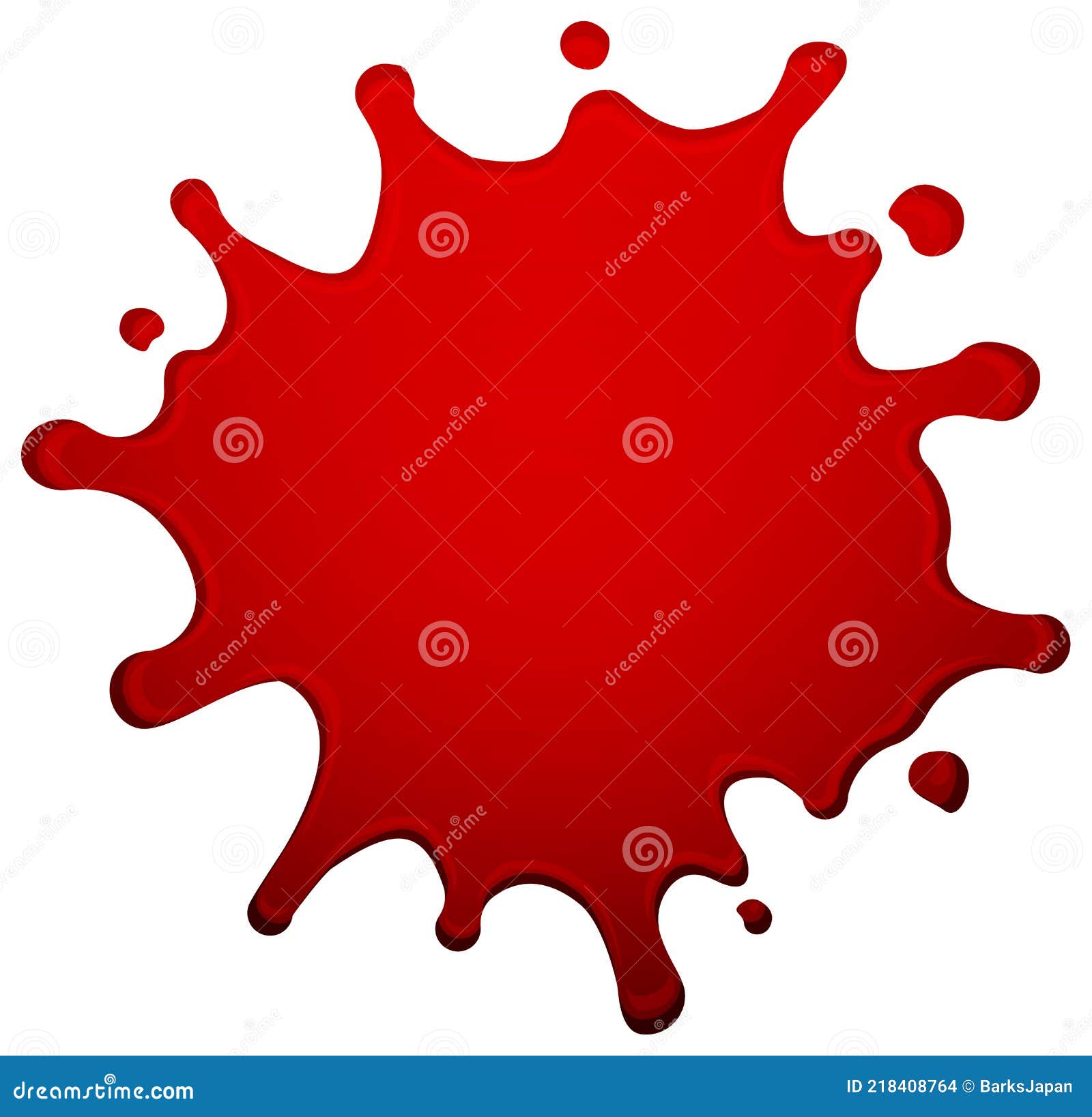 Red Blood Splash Shape Vector Illustration Stock Vector - Illustration ...