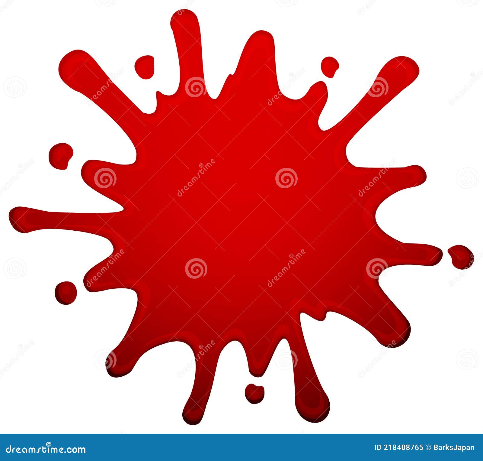 Red Blood Splash Shape Vector Illustration Stock Vector - Illustration ...