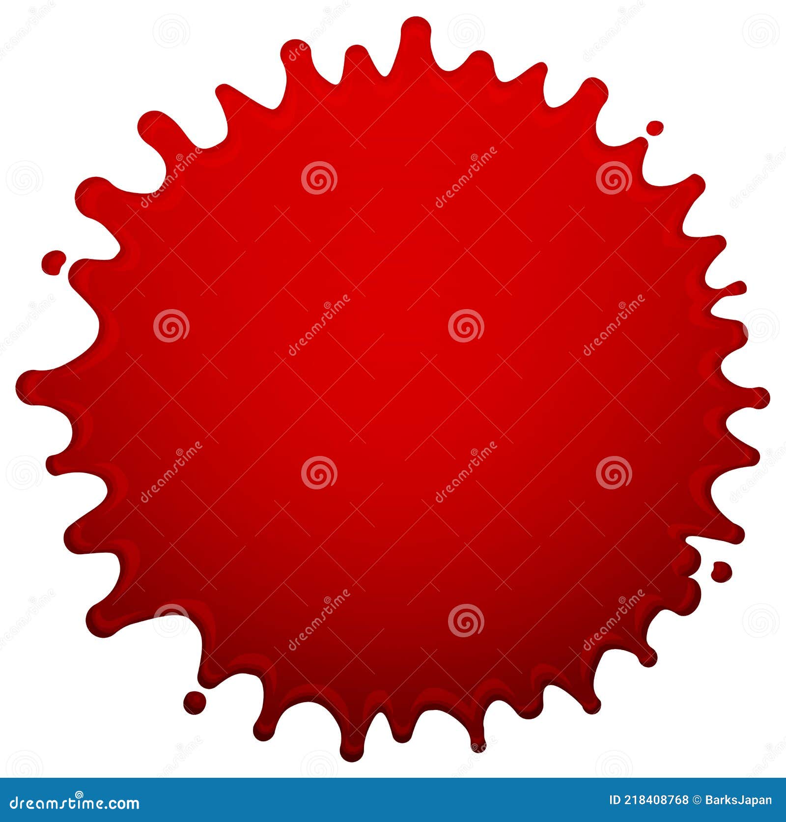 Red Blood Splash Shape Vector Illustration Stock Vector - Illustration ...