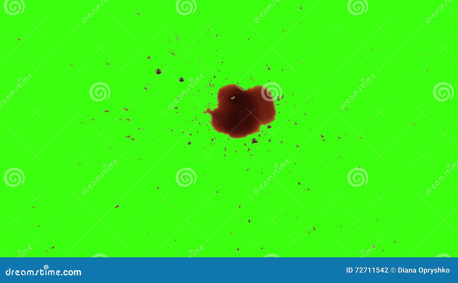 Red Blood Splatter Splash Isolated Green Screen Stock Footage - Video ...