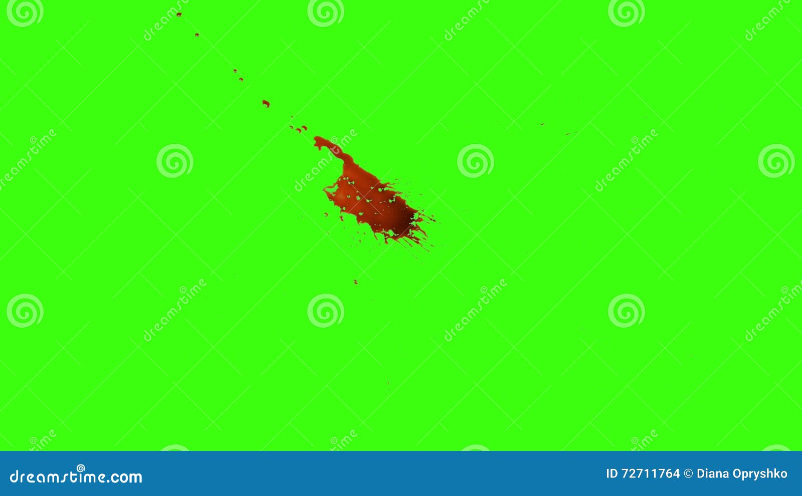 Red Blood Splatter Splash Isolated Green Screen Stock Footage - Video ...