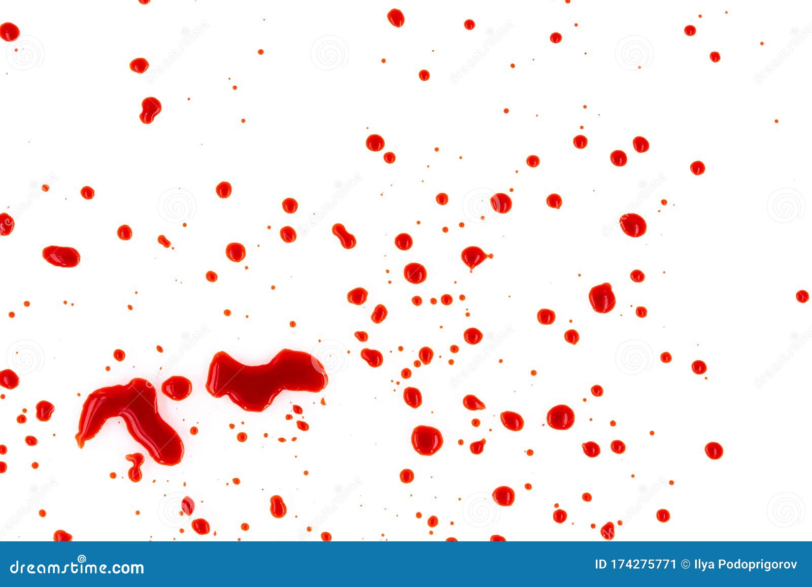 Red Blood Splattered on White Background, Texture Stock Image - Image ...