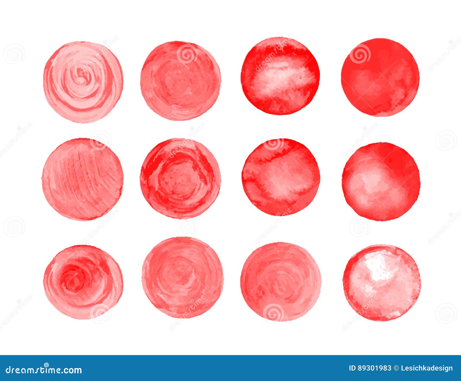 Red Blood Vector Circles Set Stock Vector - Illustration of disease ...