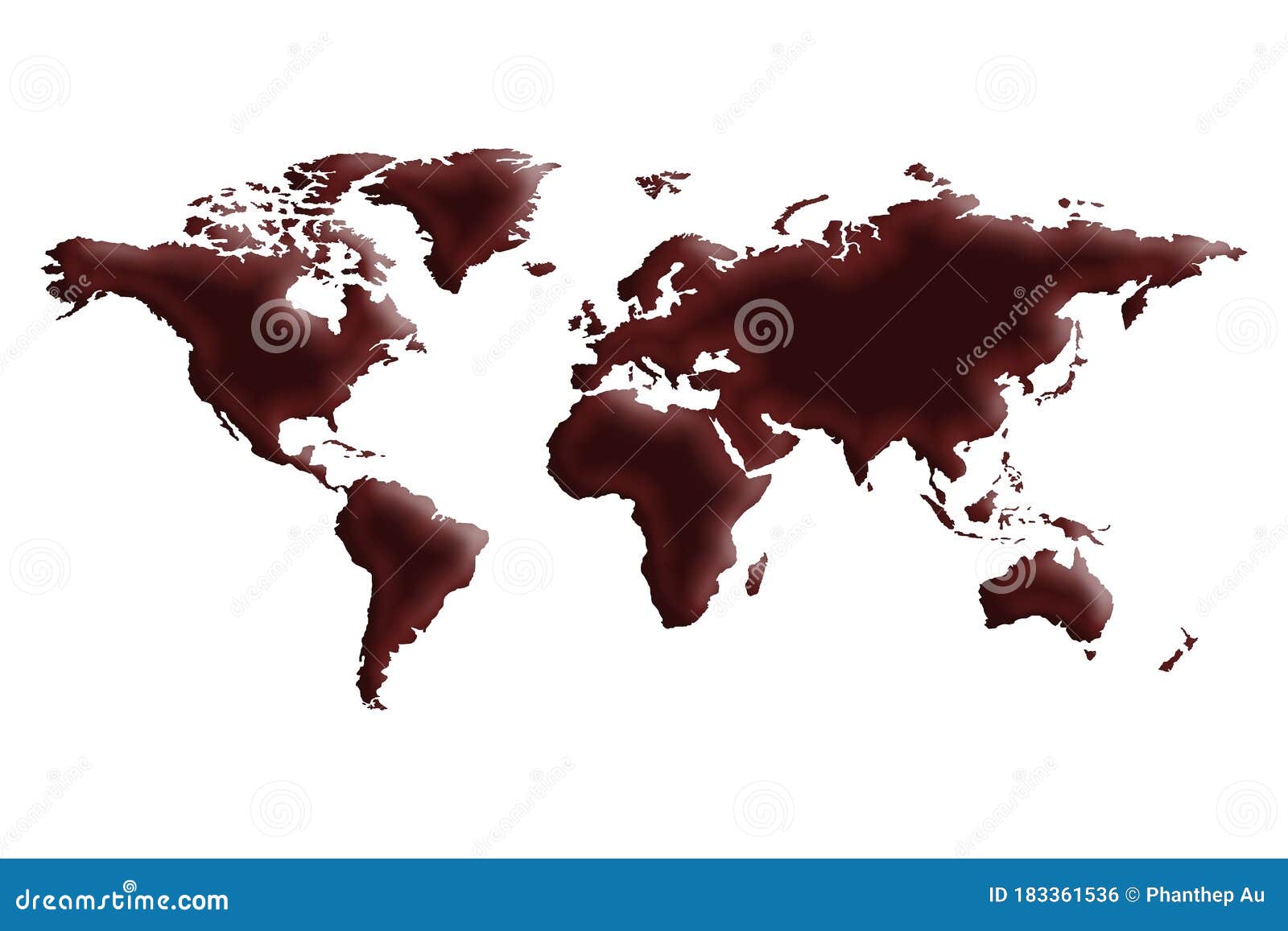 Red Blood World Map Isolated on White Background Stock Illustration ...