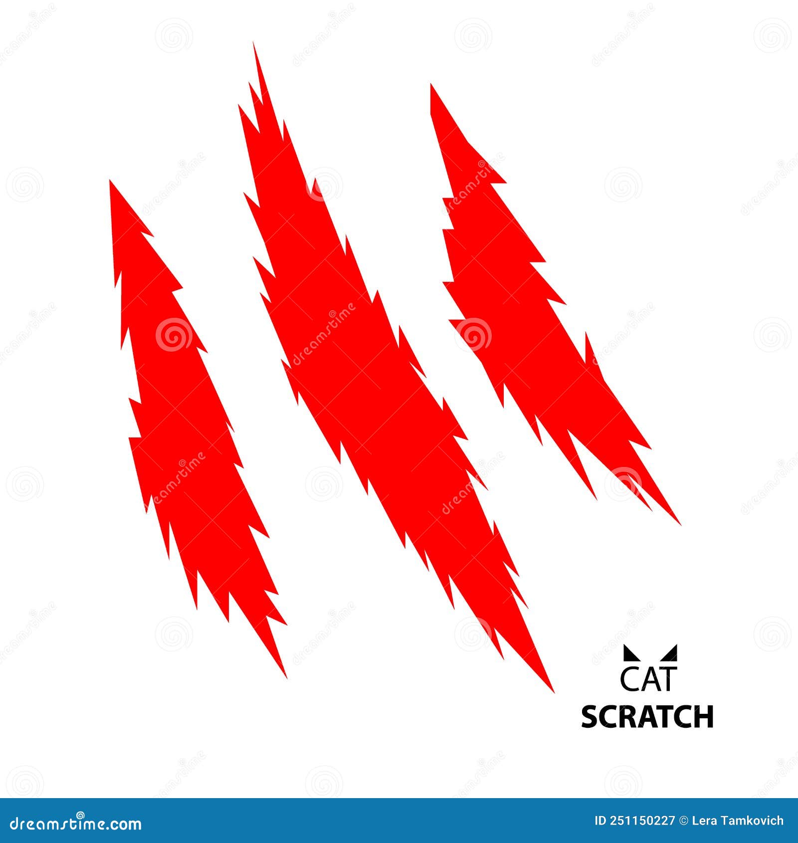 Red Bloody Claw Scratch Vector Illustration EPS 10 Stock Vector ...