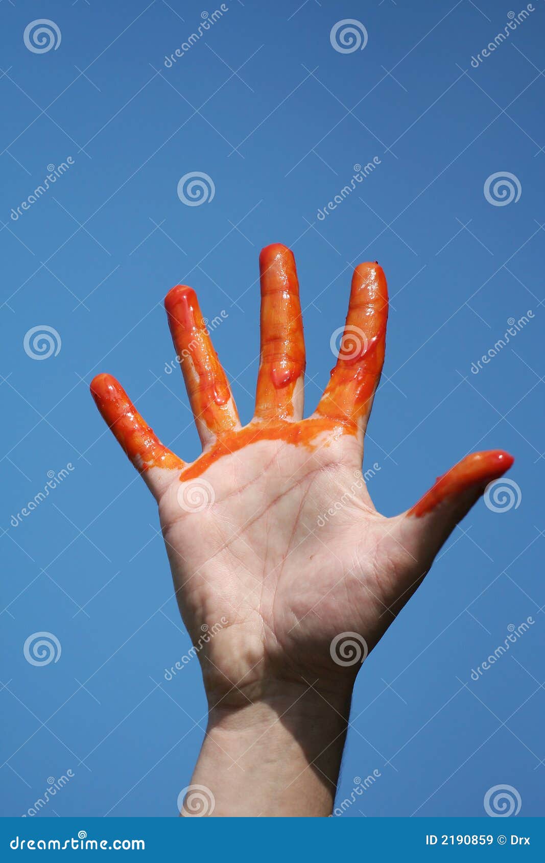 Red bloody hand stock image. Image of break, prints, white - 2190859