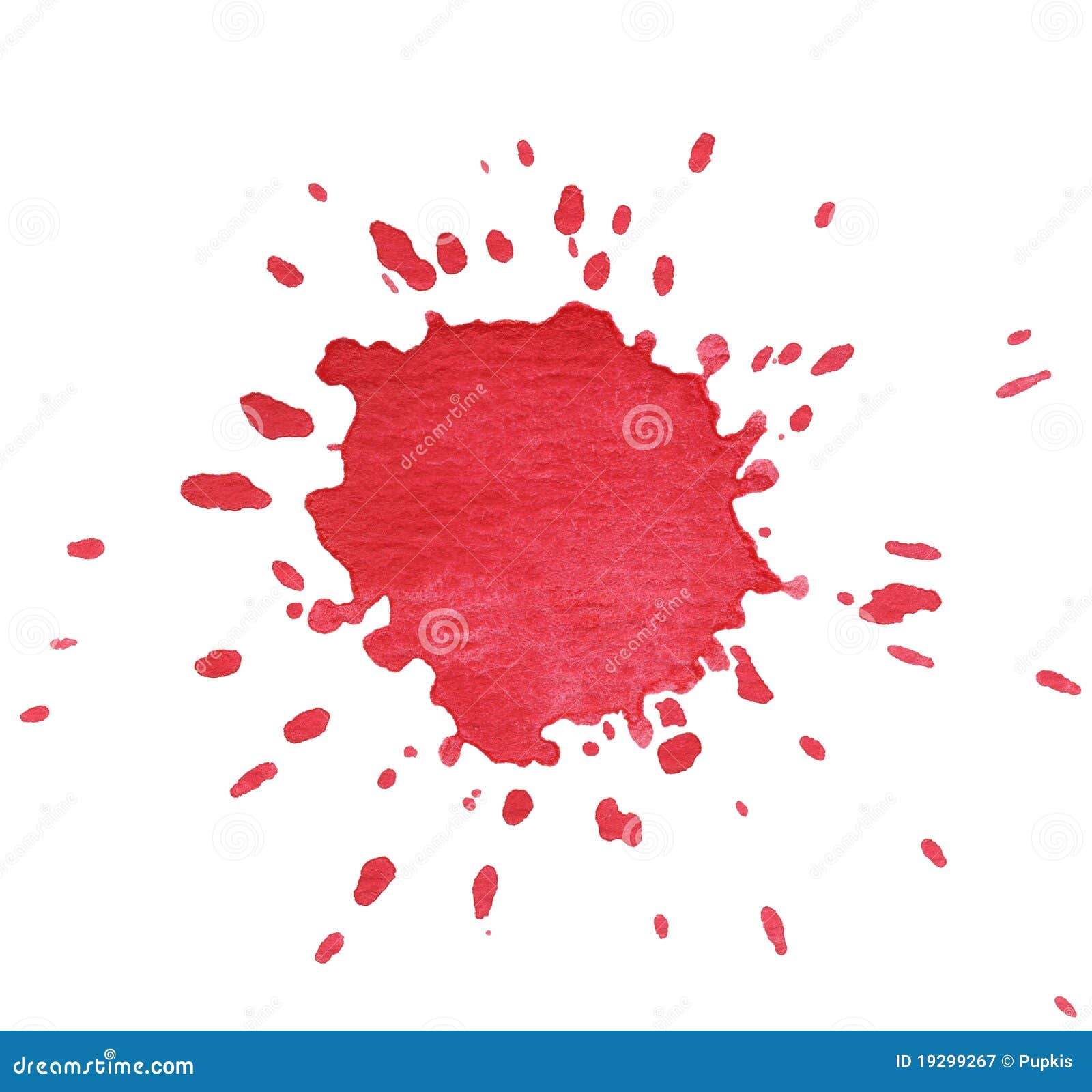 Red blot isolated on white stock illustration. Illustration of isolated ...