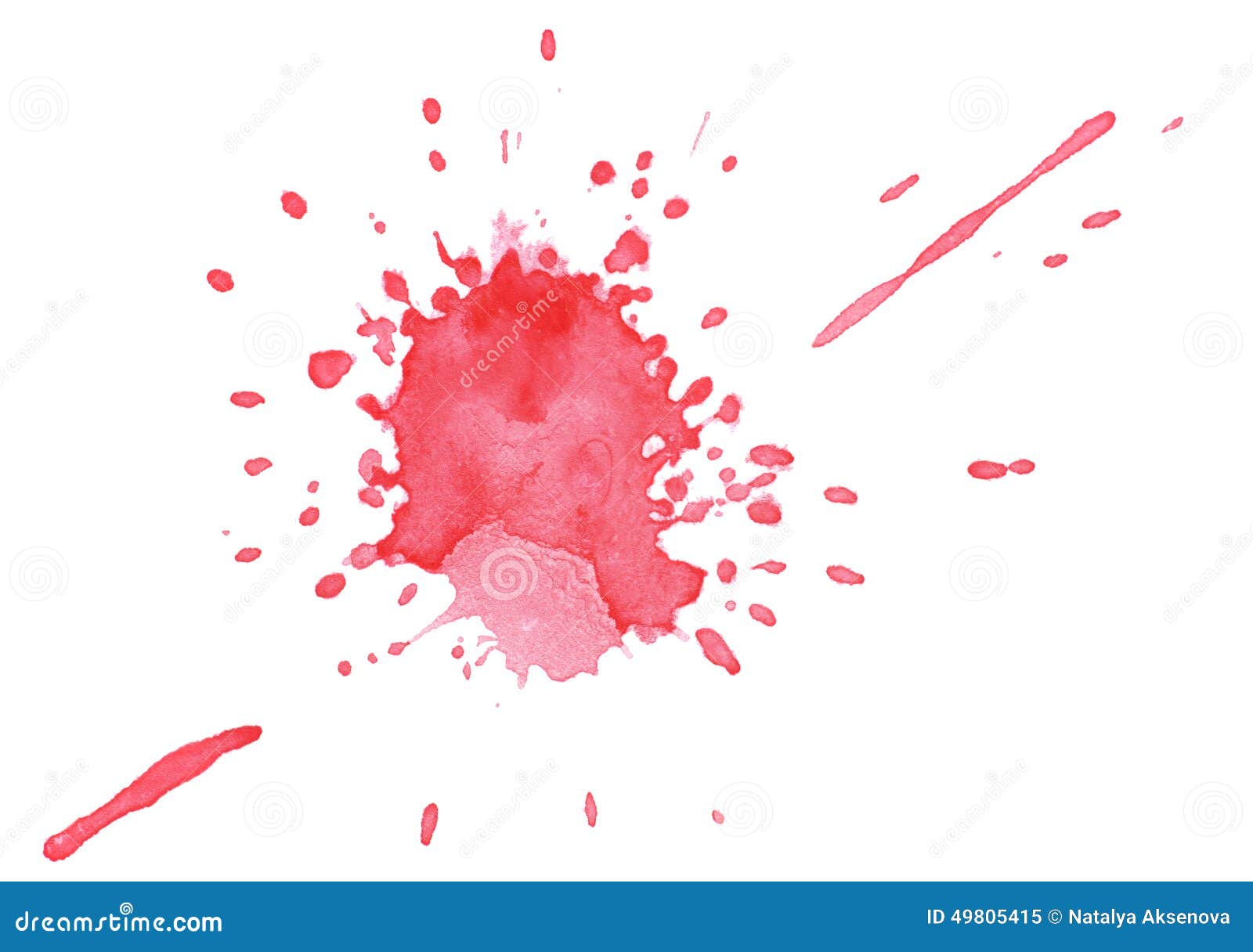 Red Blot, Isolated on White Background Stock Image - Image of drop ...