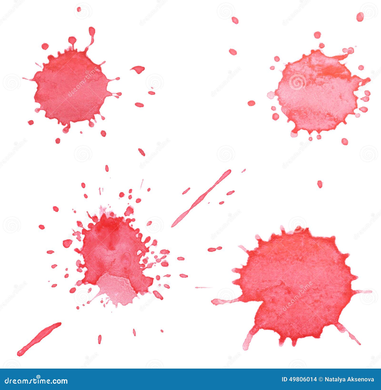 Red Blot, Isolated on White Background Stock Photo - Image of sketch ...