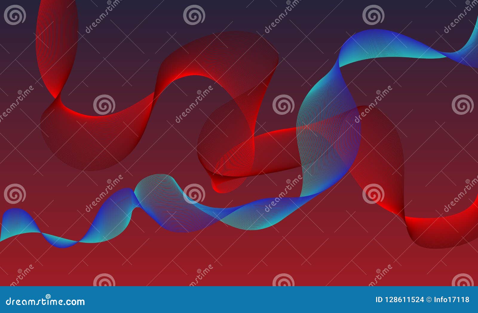 A Red and Blue Abstract Background.Various Shapes Stock Vector ...