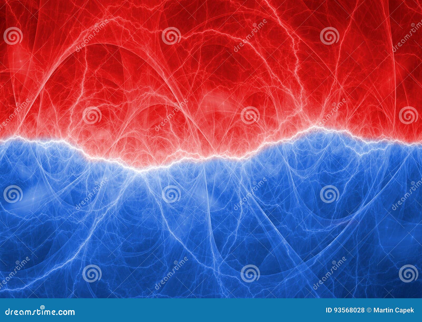 Red and Blue Abstract Lightning Stock Illustration - Illustration of ...