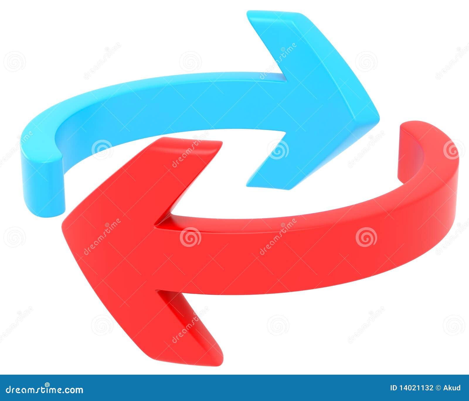 Red and blue arrows stock illustration. Illustration of objects - 14021132
