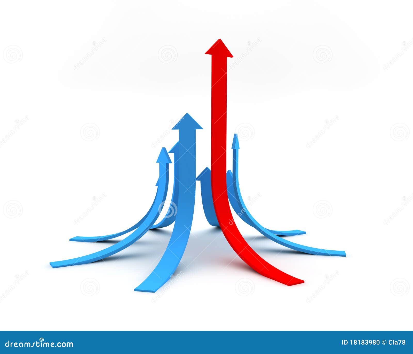 Red and blue arrows stock illustration. Illustration of line - 18183980