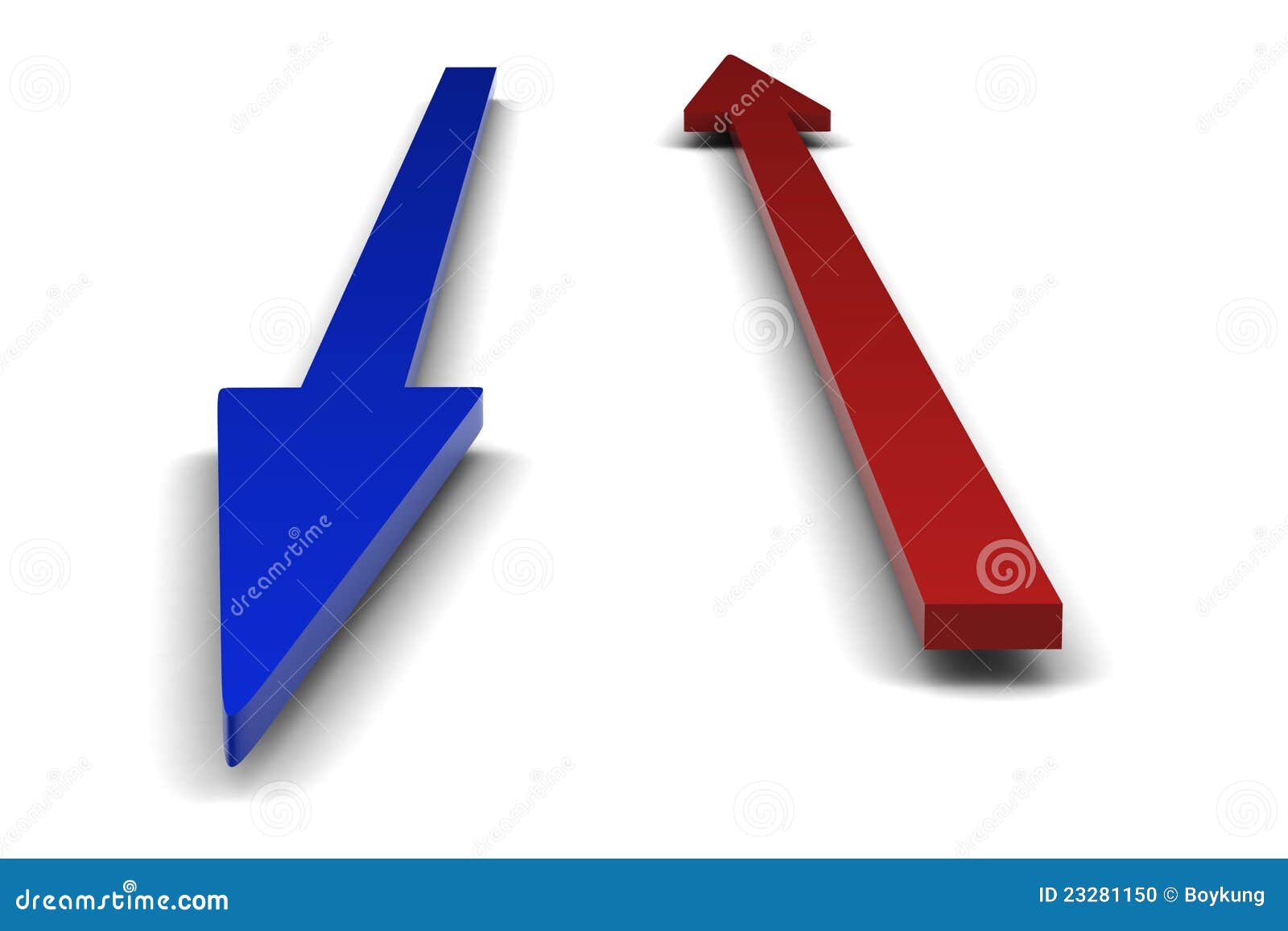 Red and blue arrows stock illustration. Illustration of shape - 23281150