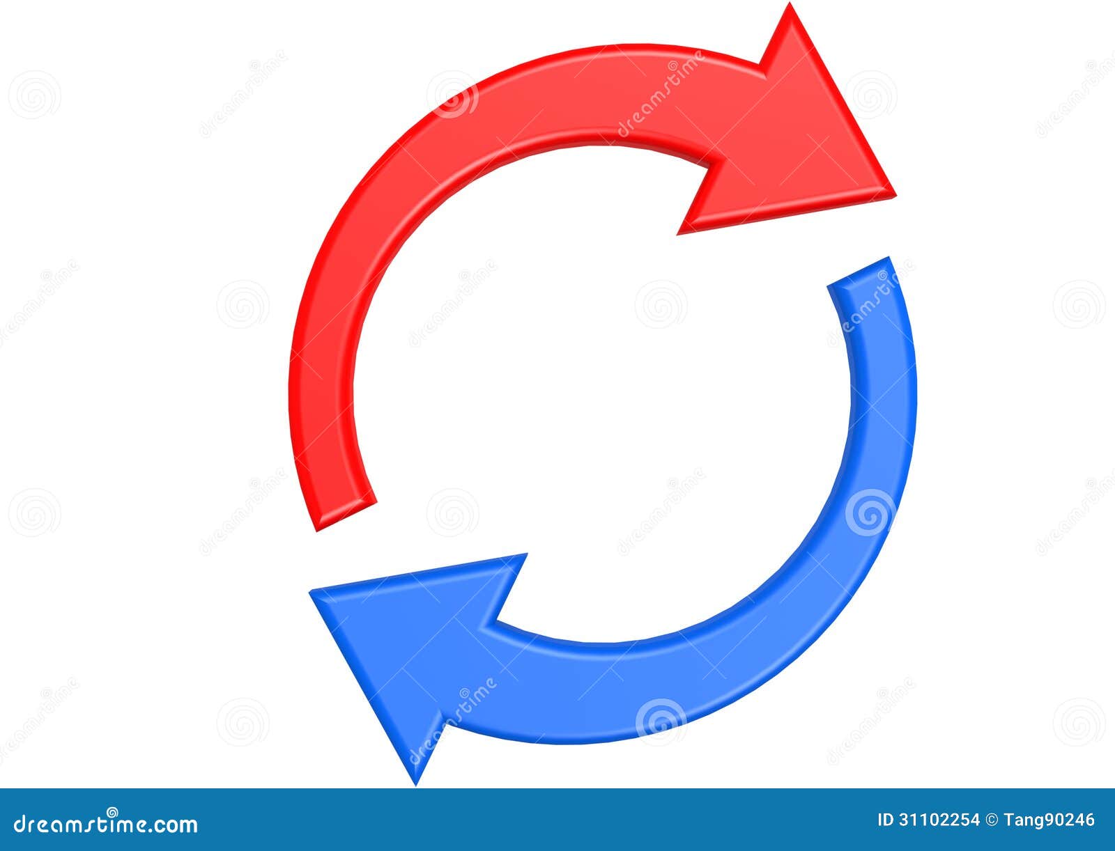 Red blue arrows stock illustration. Illustration of direction - 31102254