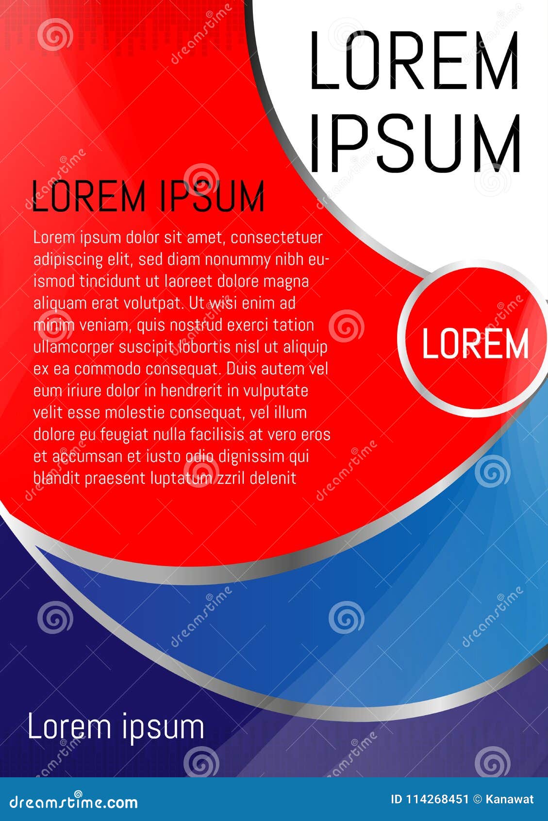 Red And Blue Background Design A Flyer Brochure Vertical Vector ...