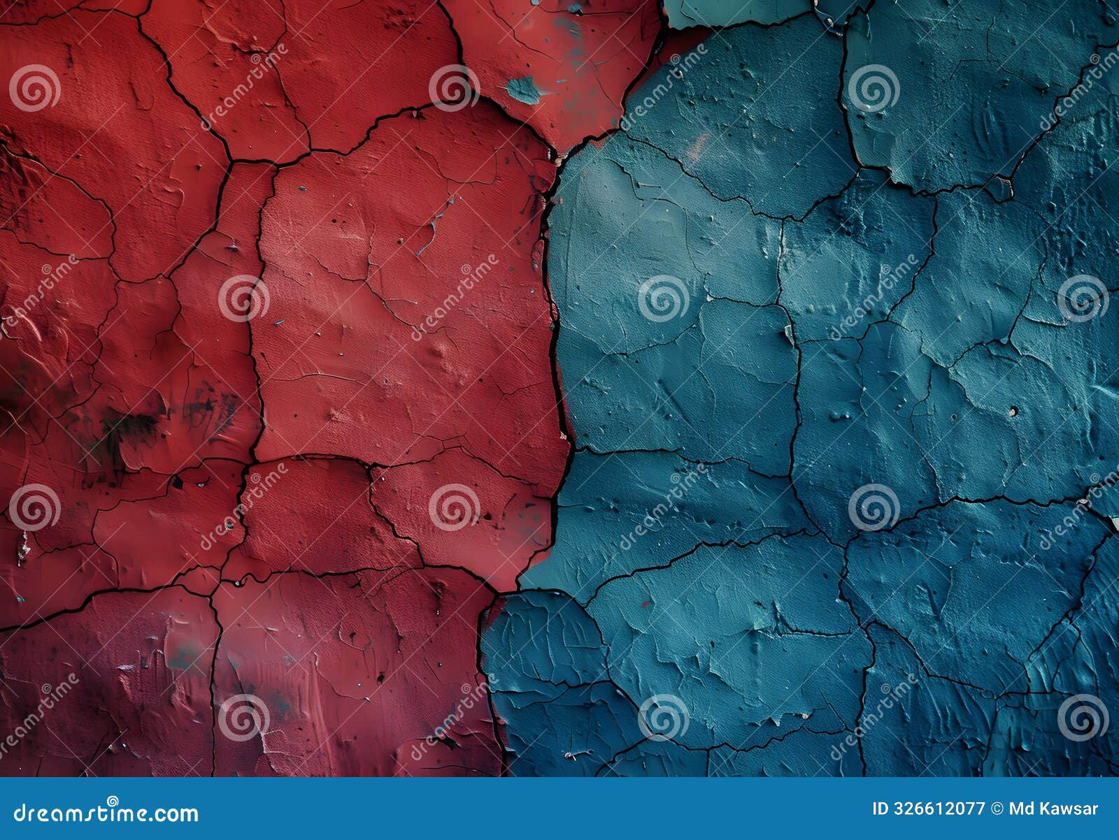 Cracked Wall Texture Red Blue Split Stock Illustration - Illustration ...