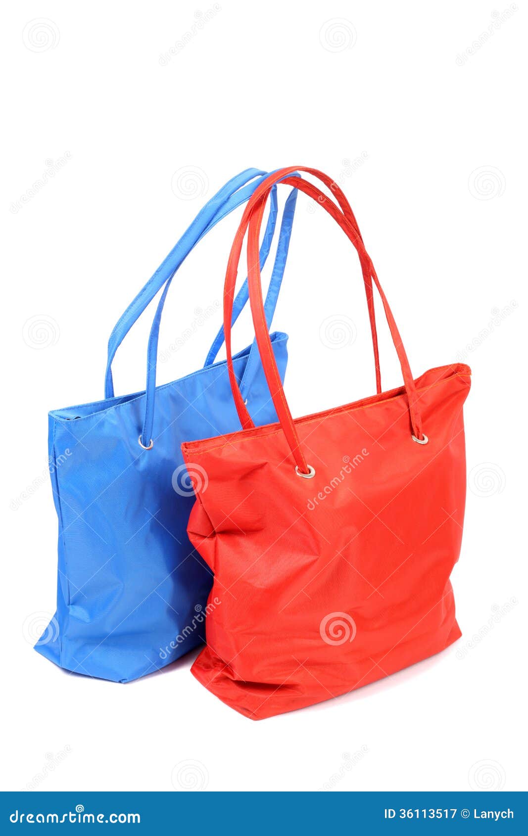 Red and blue bags stock image. Image of handle, background - 36113517