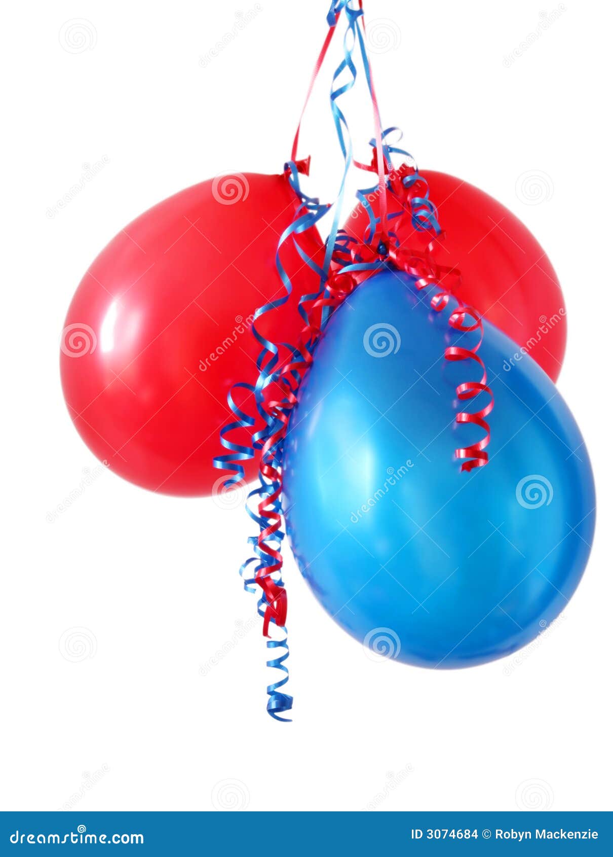 Red And Blue Balloons Stock Images - Image: 3074684