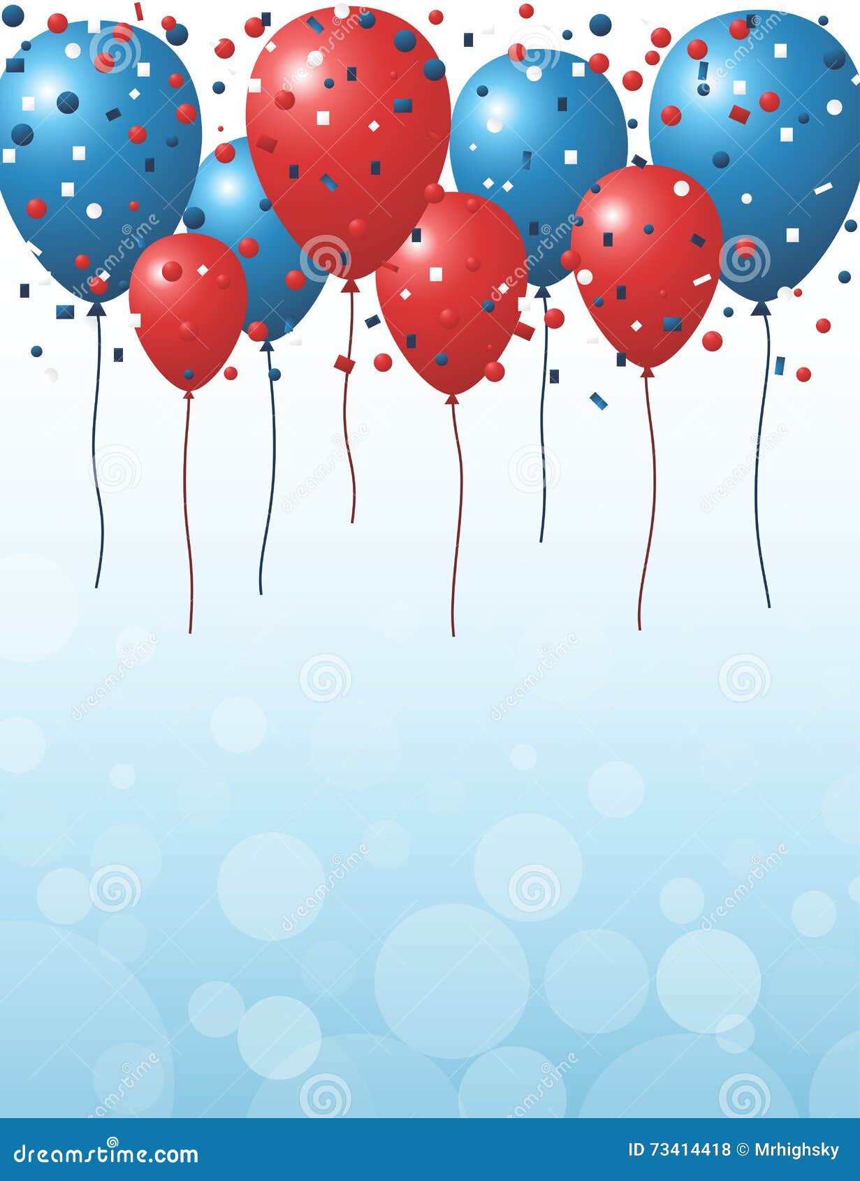 Red and Blue Balloons Background Stock Vector - Illustration of blue ...