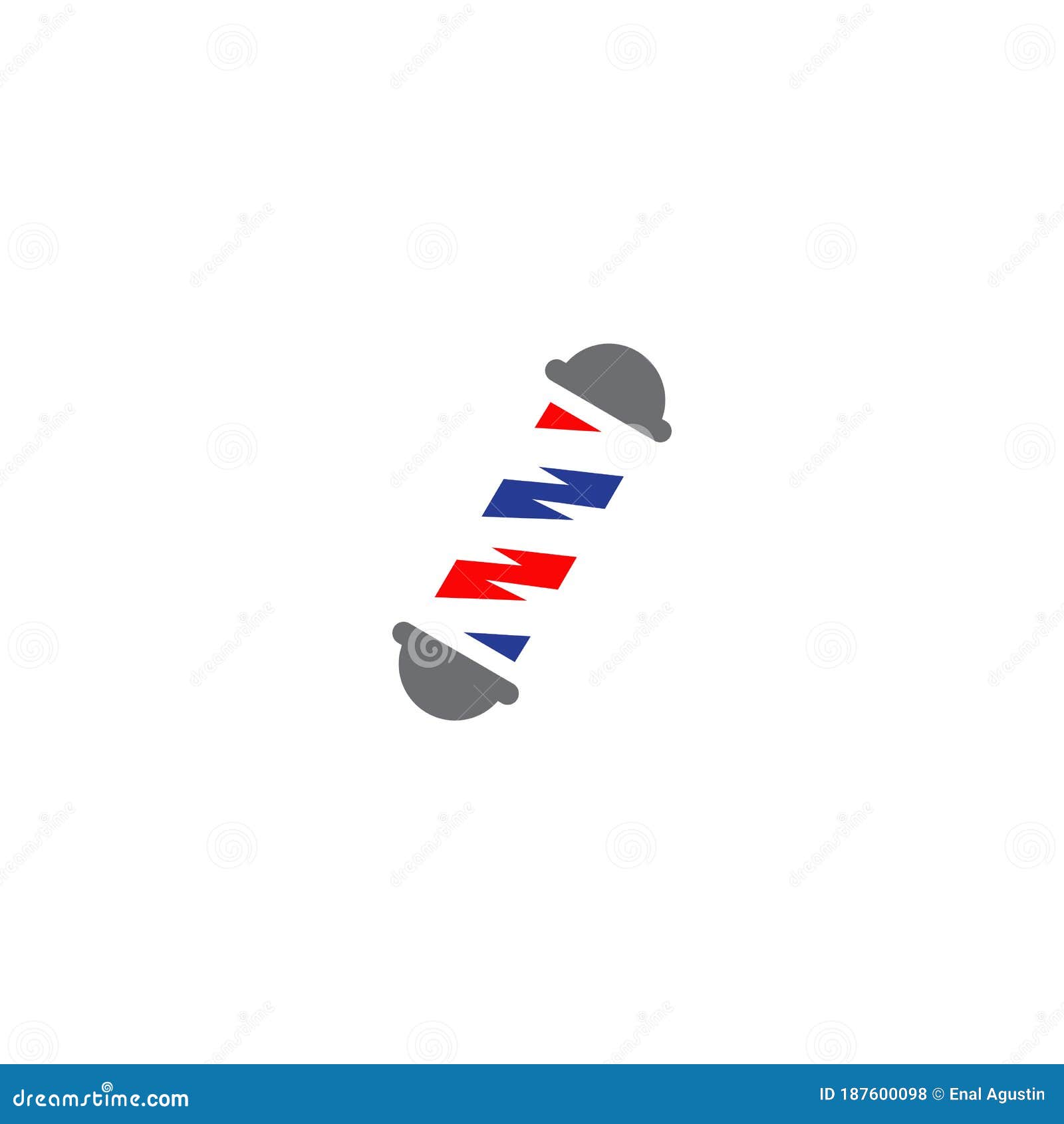 Red Blue Barber Shop Lamp Logo Design Template Stock Vector ...