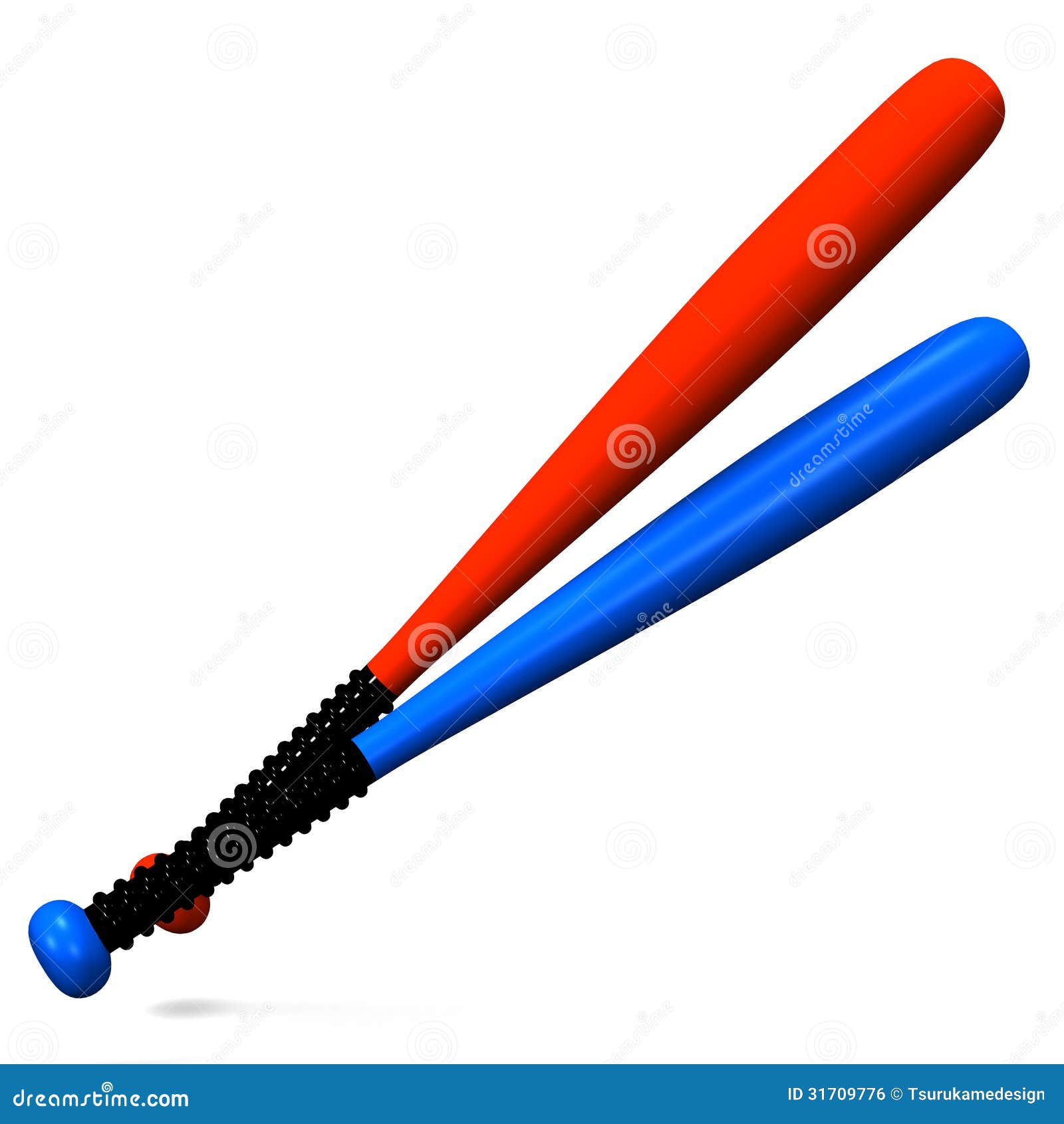 Red and Blue Bats stock illustration. Illustration of white - 31709776
