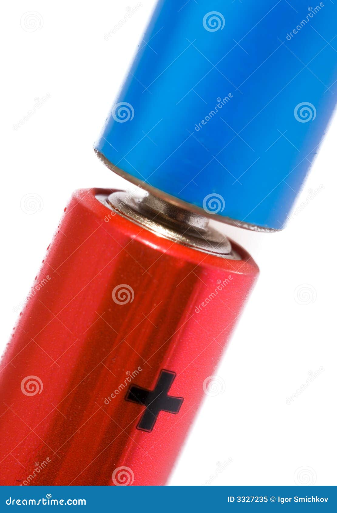 Red and blue batteries stock image. Image of electronics - 3327235