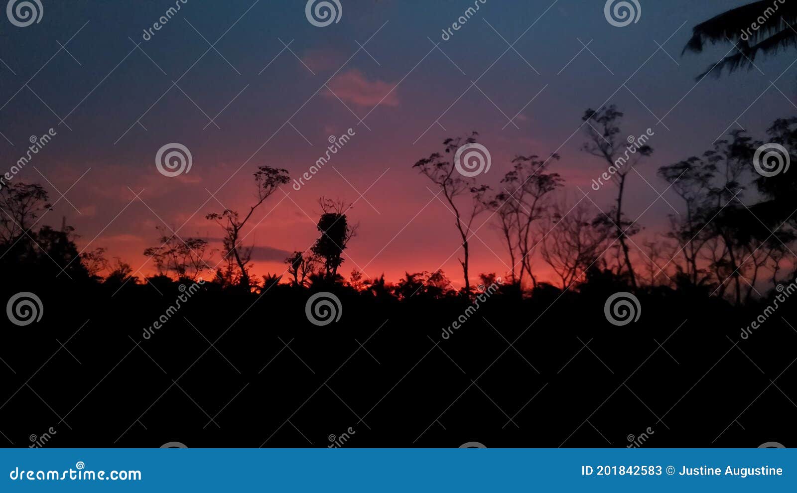 Red and blue beautiful sky stock image. Image of horizon - 201842583
